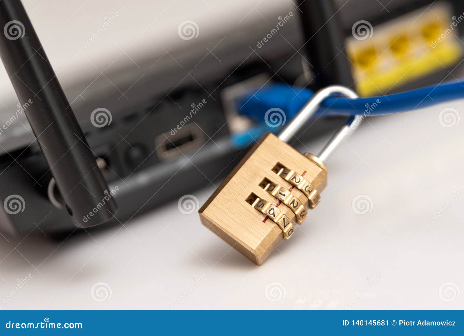 Network and Data Protection Concept with Padlock Stock Image - Image of ...