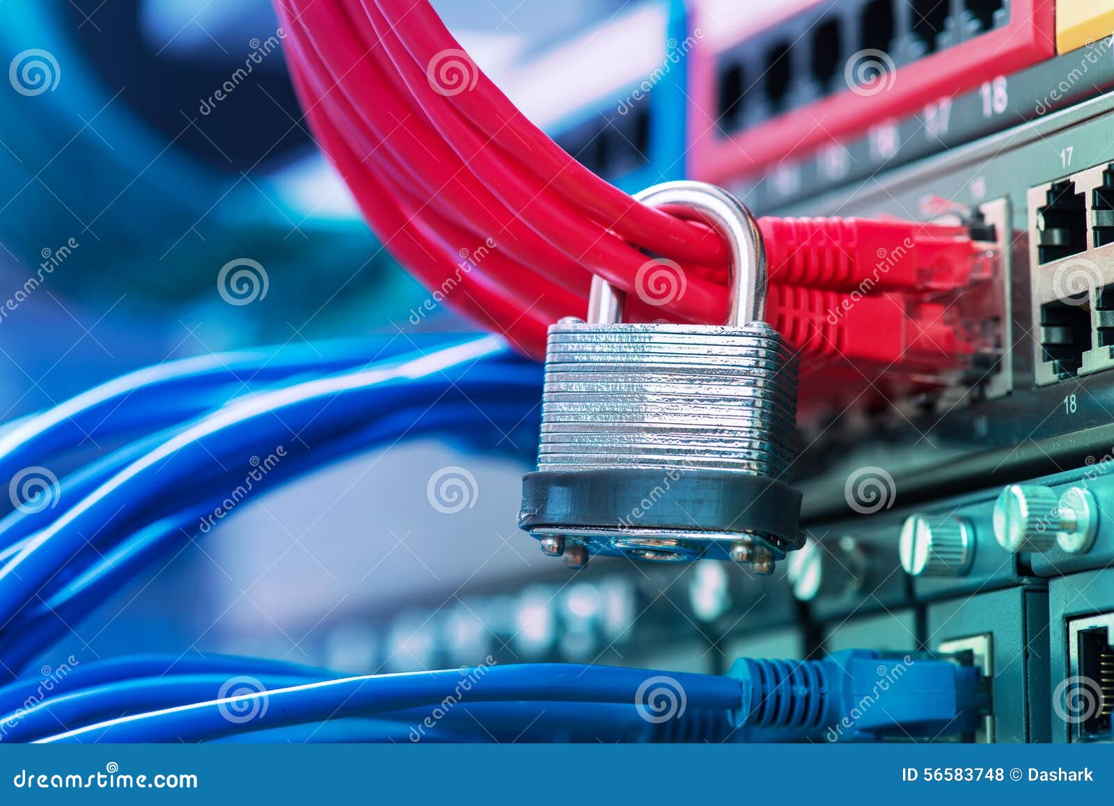 Network and Data Protection Concept with Padlock Stock Photo - Image of ...
