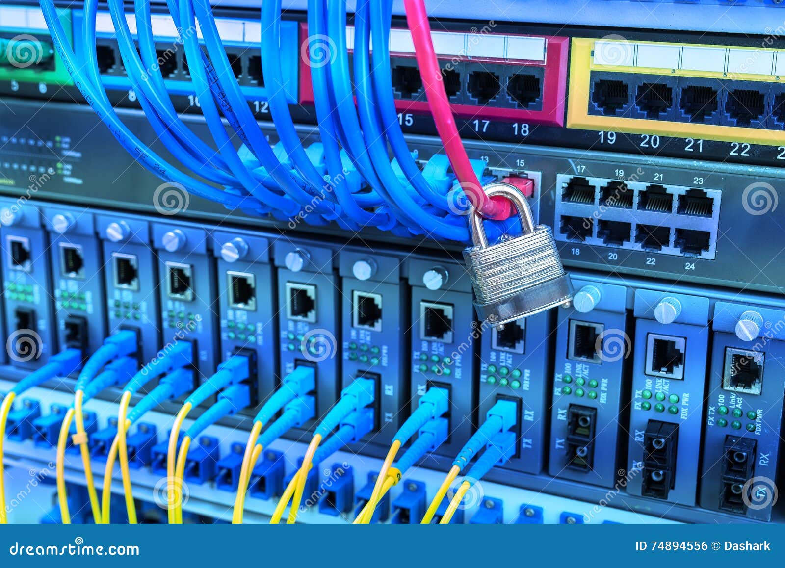 Network and Data Protection Concept with Padlock Stock Photo - Image of ...