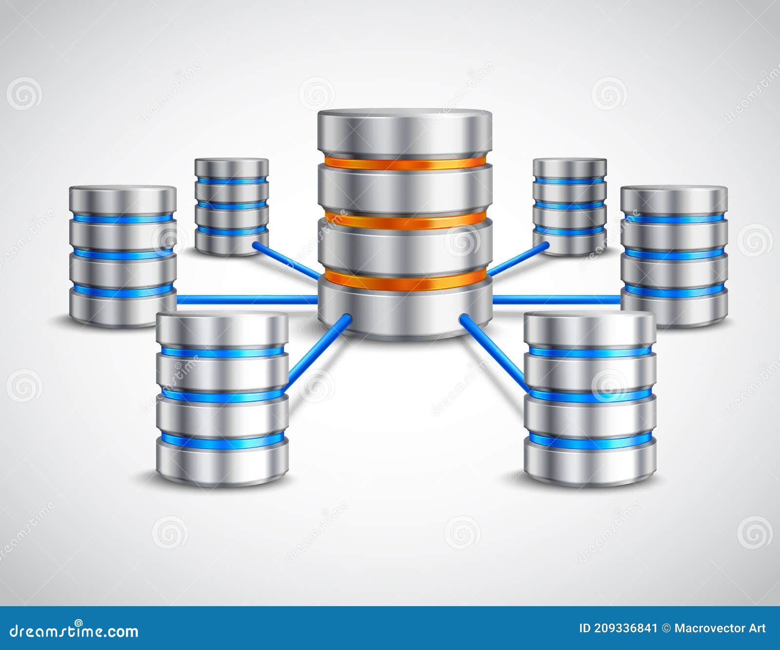 Network Database Concept Vector Design Illustration Stock Vector ...