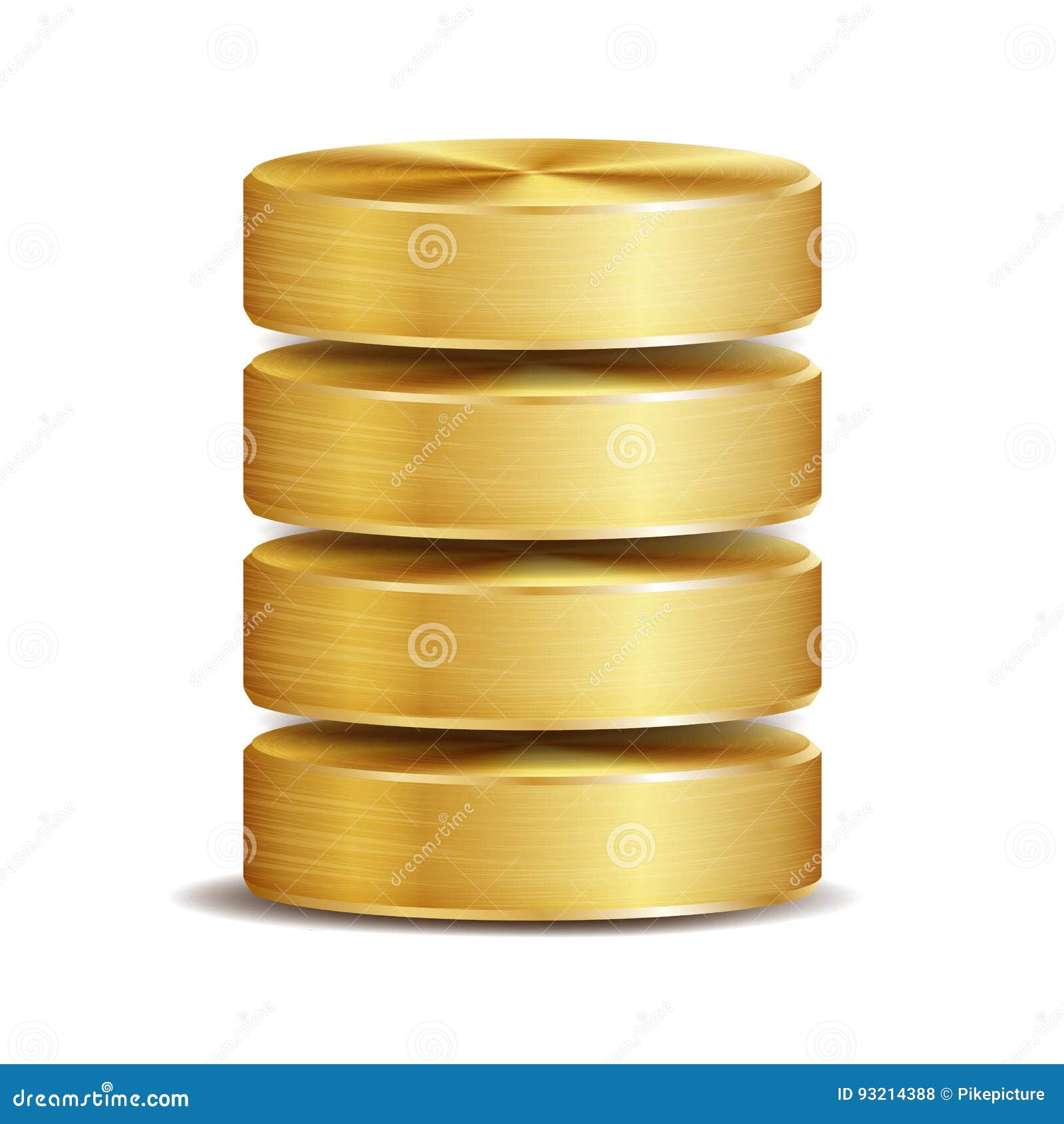 Network Database Disc Icon Vector. Realistic Illustration of Computer ...