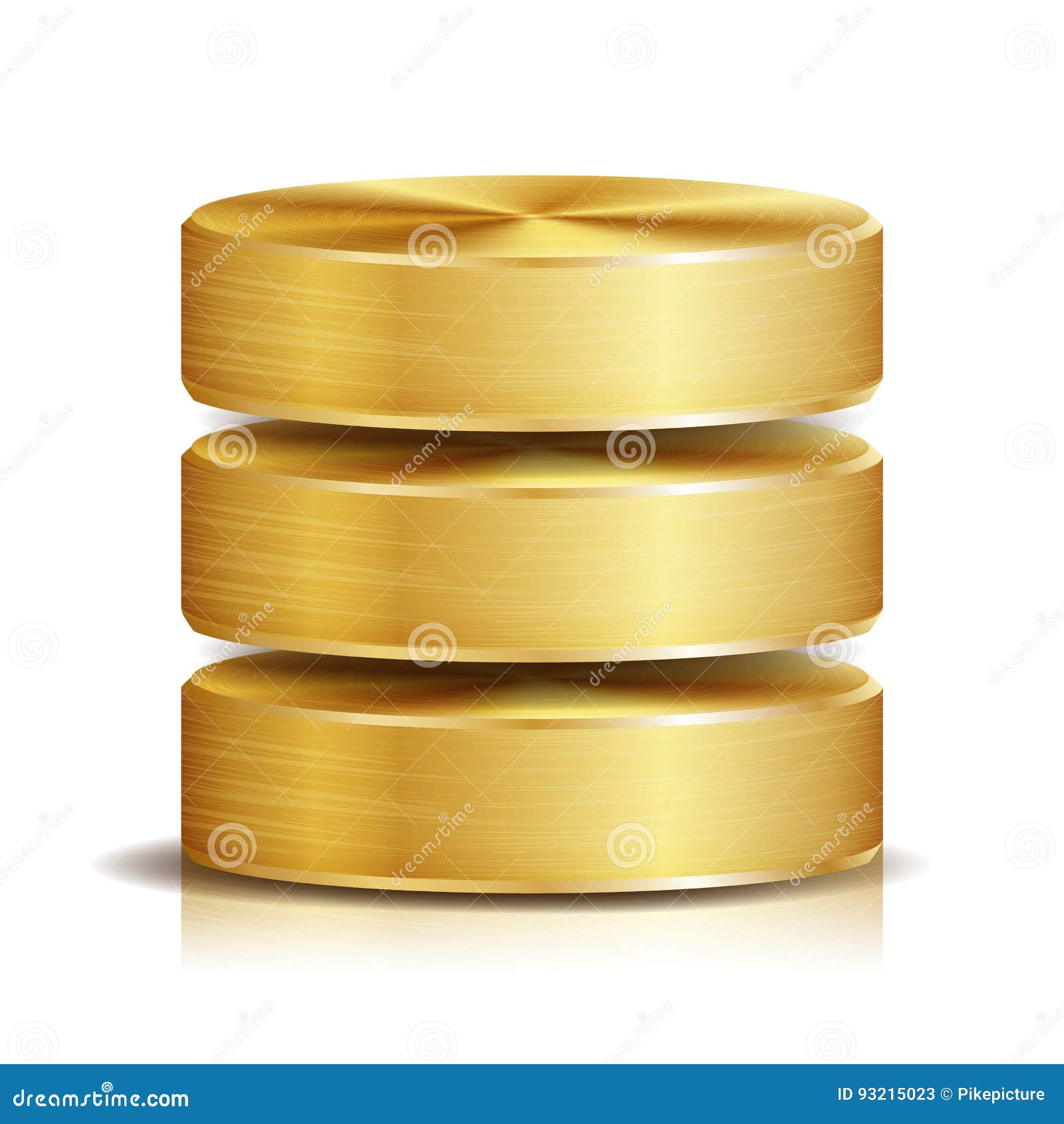 Network Database Disc Icon Vector. Realistic Illustration of Computer ...
