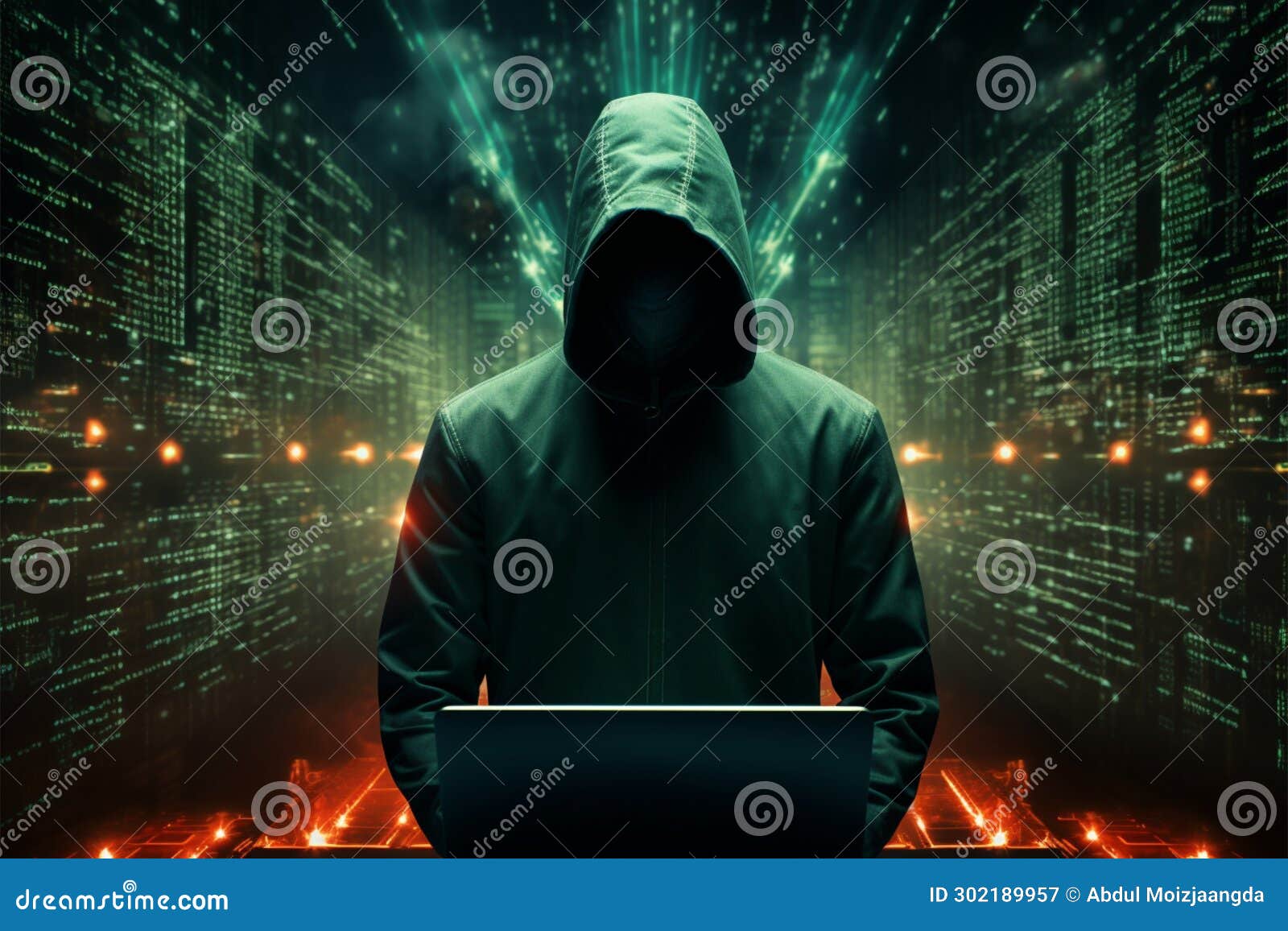Network Defense Hacker Amid Binary Code, Cybersecurity Under Spotlight ...