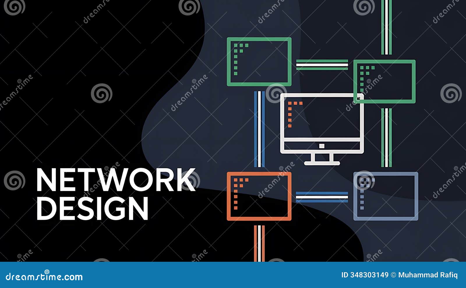 Illustration of Network Design Stock Illustration - Illustration of ...