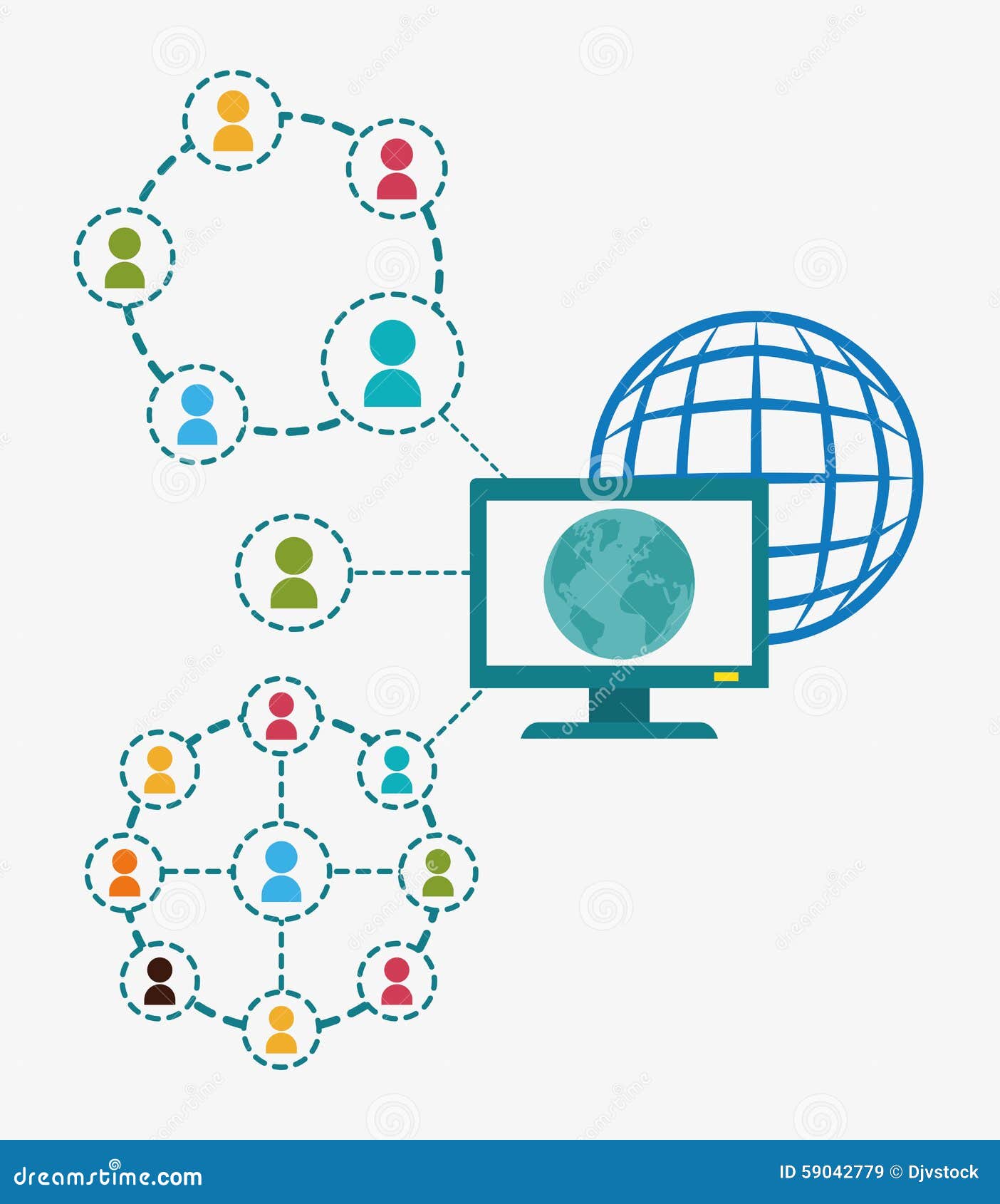 Network design stock vector. Illustration of modern, media - 59042779