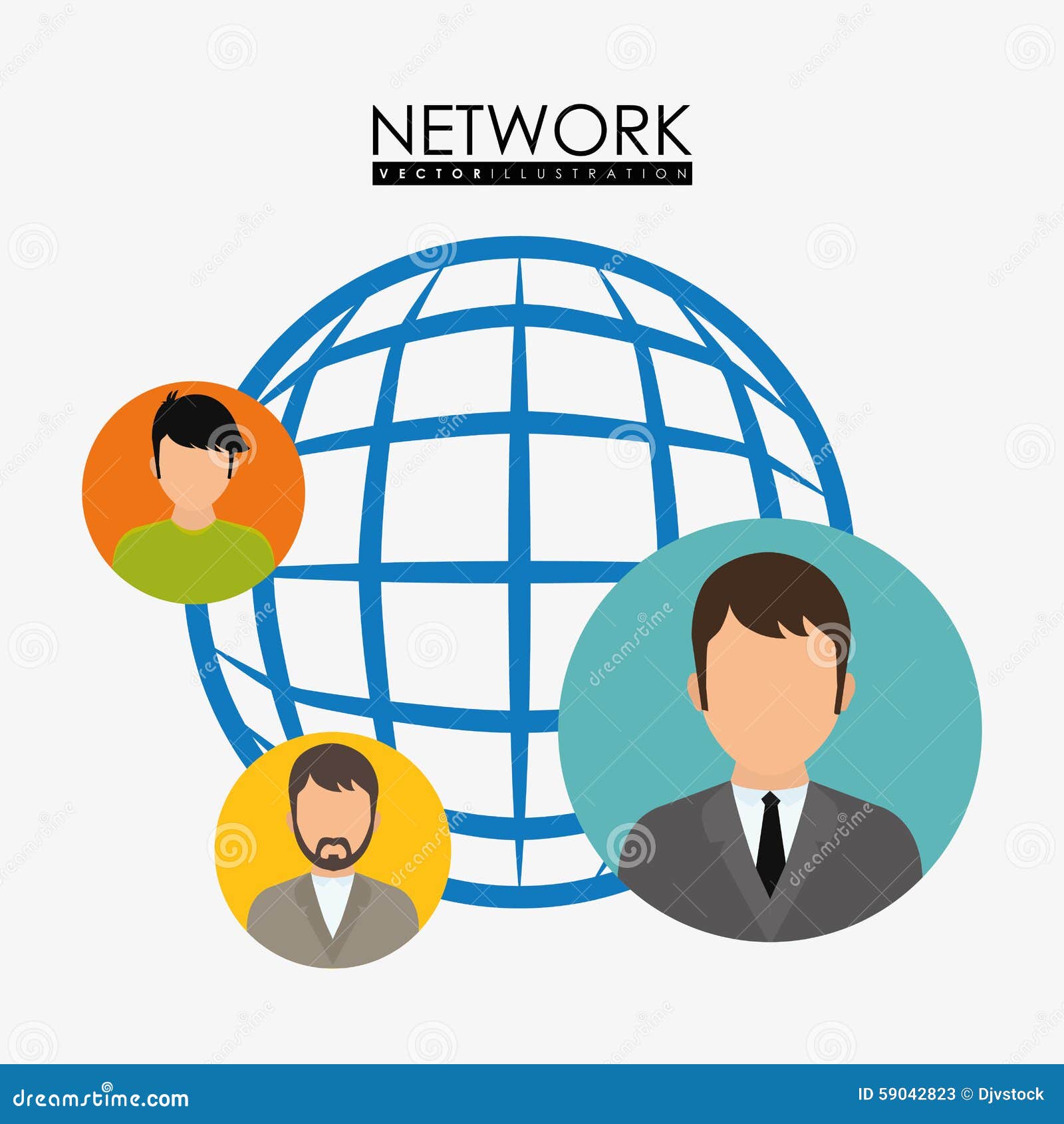 Network design stock vector. Illustration of avatar, communication ...
