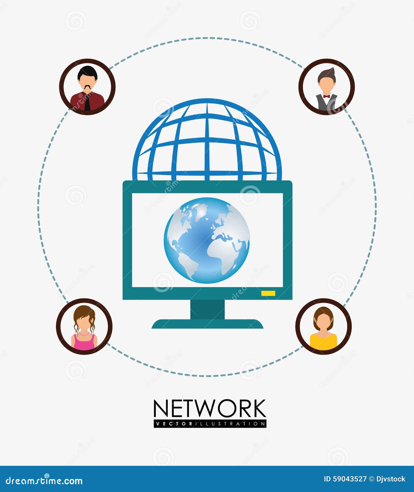 Network design stock vector. Illustration of online, connect - 59043527