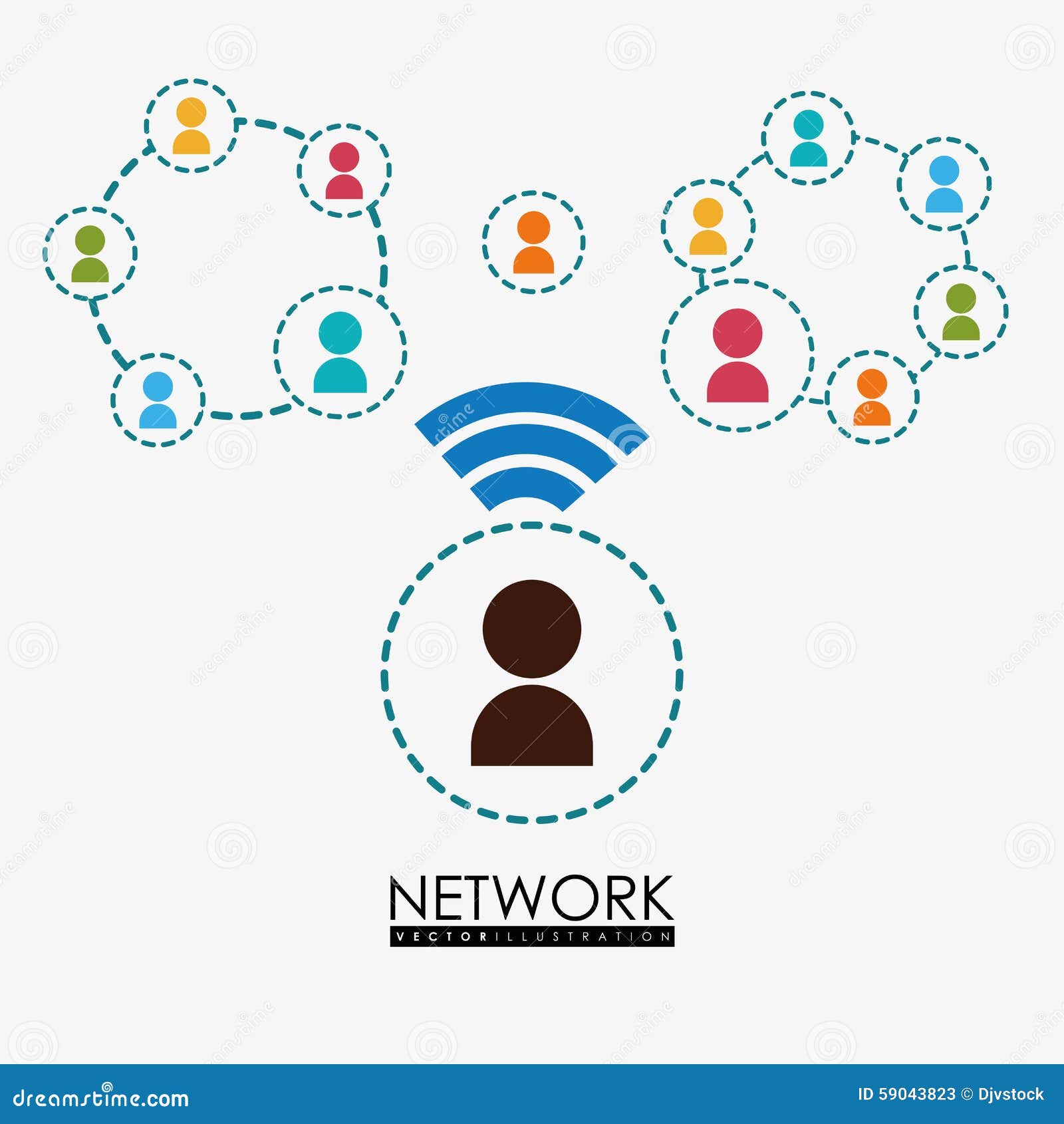 Network design stock vector. Illustration of media, networking - 59043823
