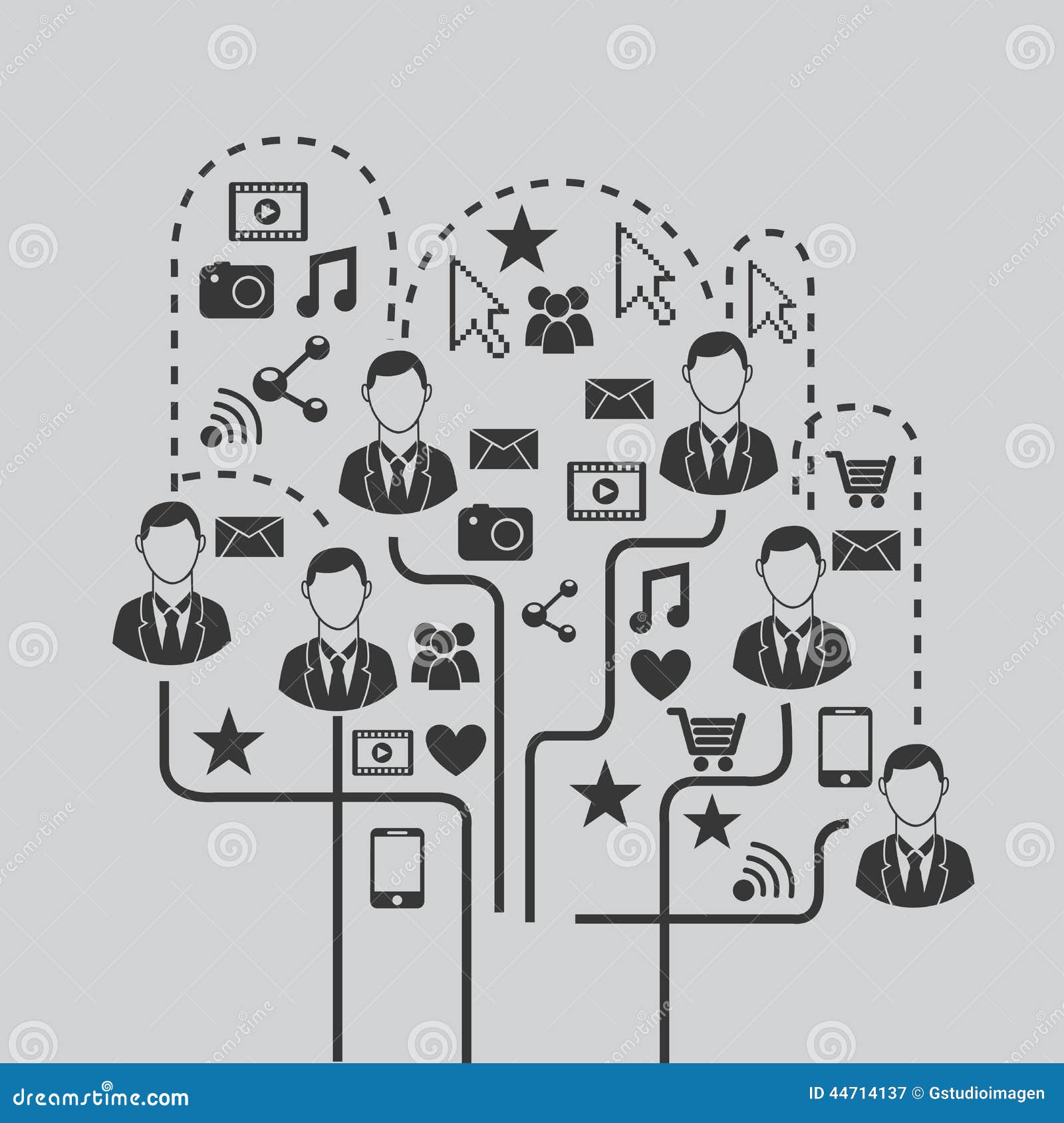 Network design stock vector. Illustration of referral - 44714137