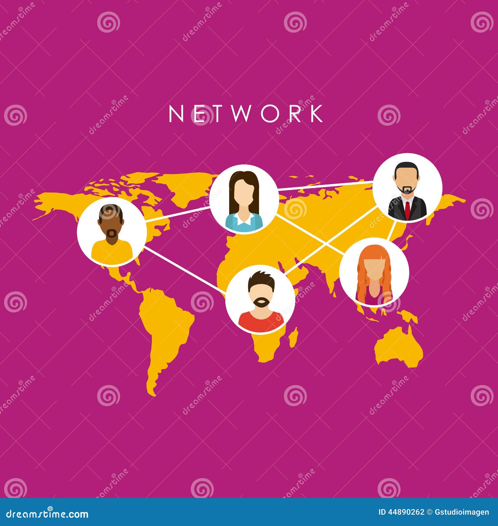 Network design stock vector. Illustration of person, group - 44890262
