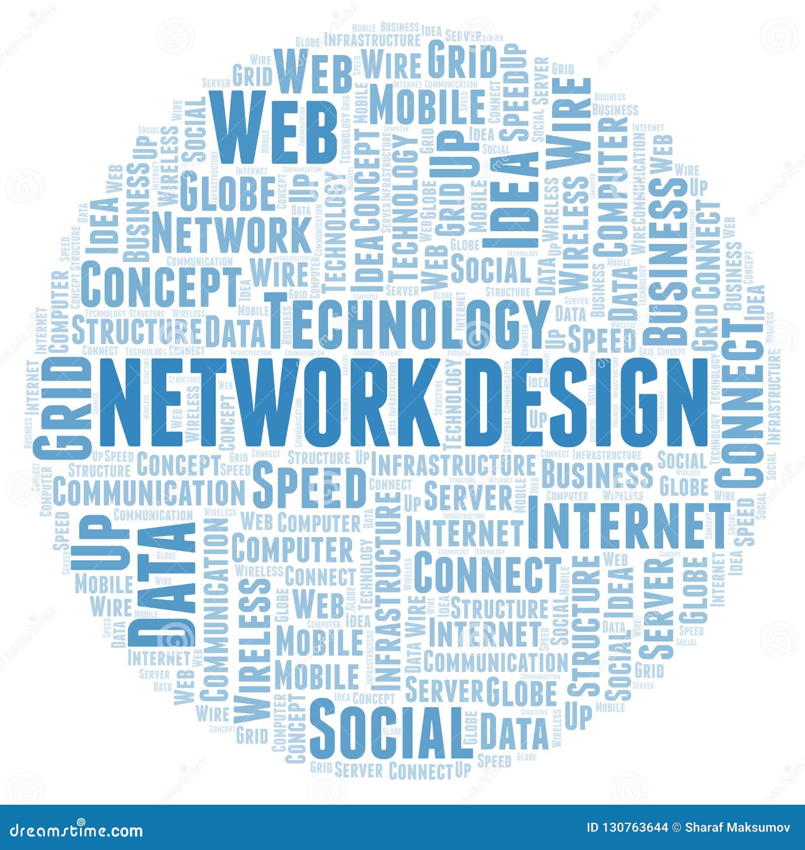 Network Design word cloud. stock illustration. Illustration of bubble ...
