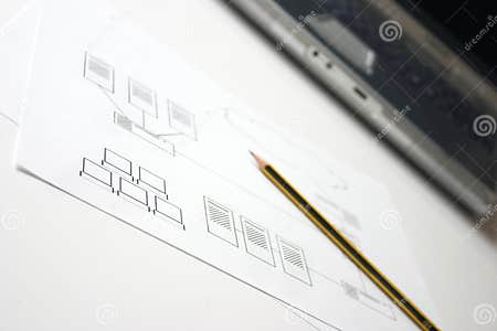 Network designing stock image. Image of diagram, hand - 1212427