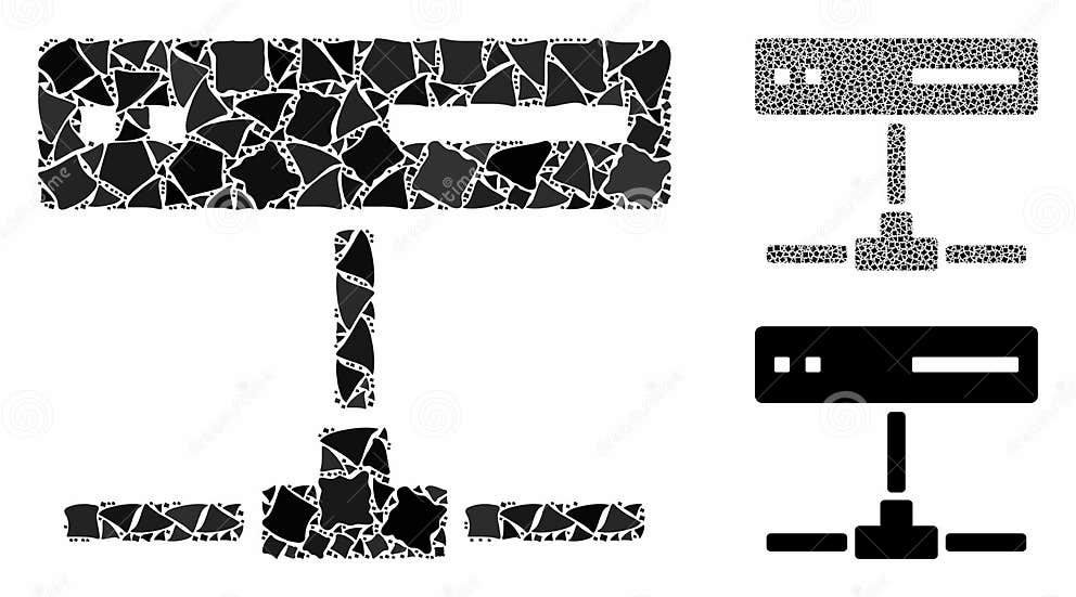 Network Device Composition Icon of Humpy Elements Stock Vector ...