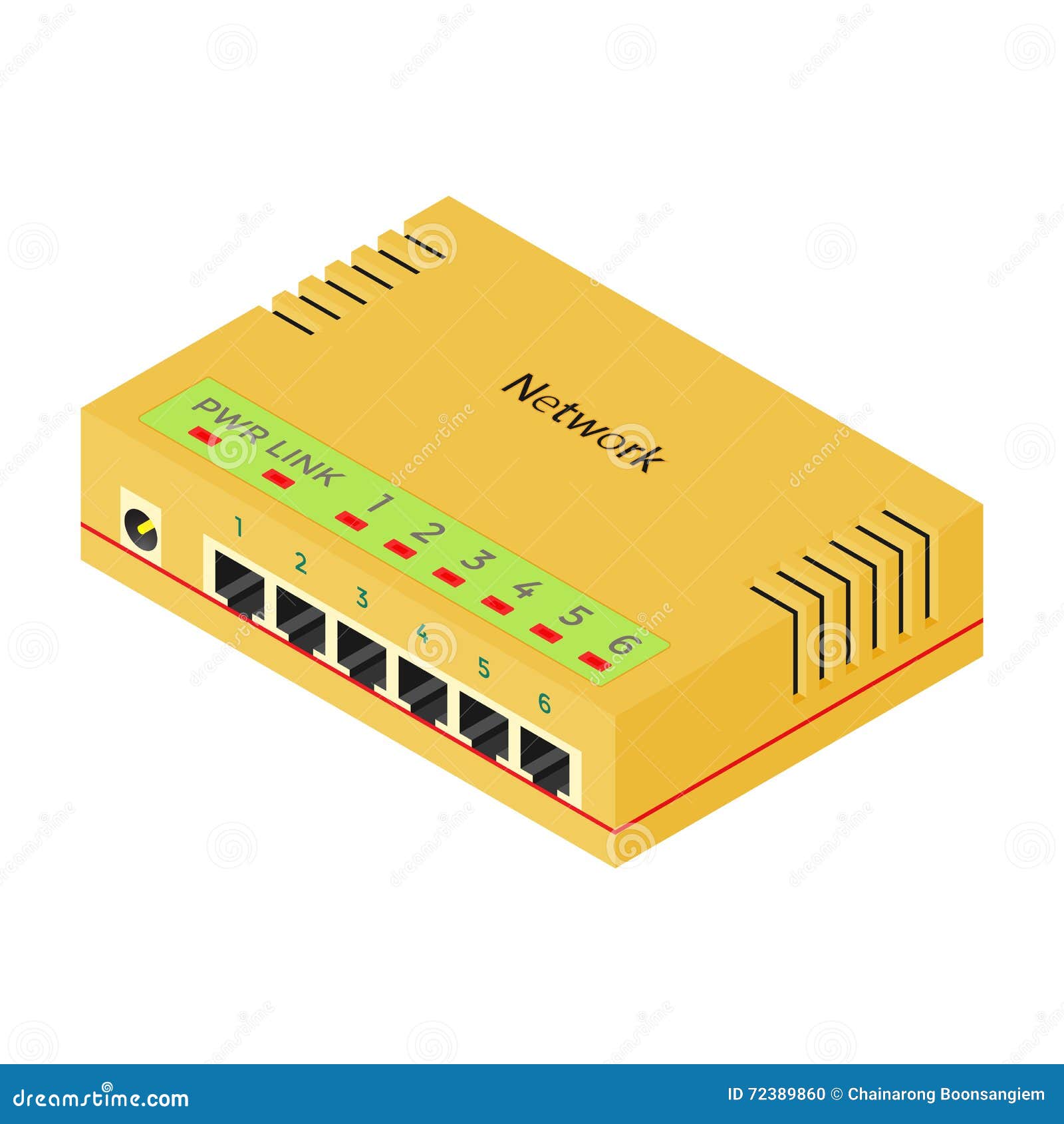 Network Device Hub - Switch Stock Illustration - Illustration of ...