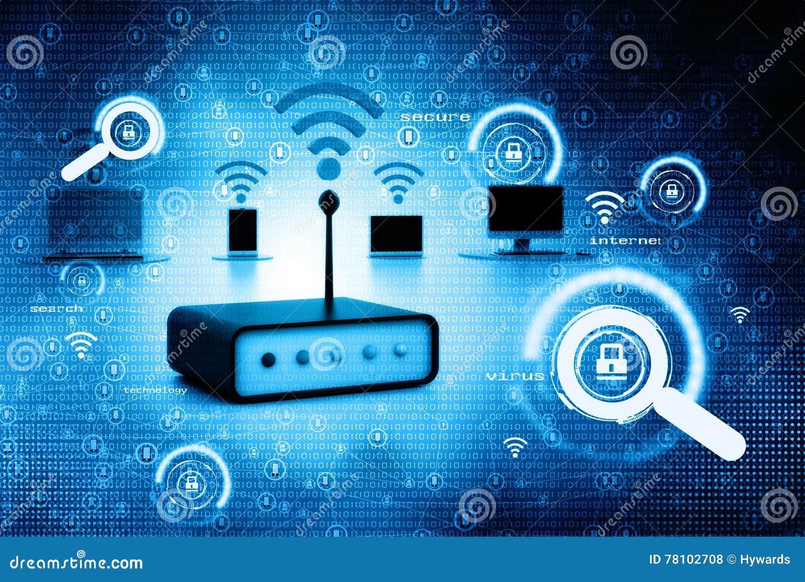 Network devices stock illustration. Illustration of network - 78102708