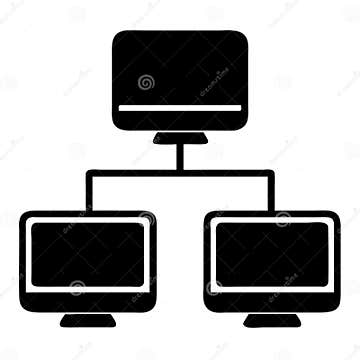 Network Diagram Vector with Connected Computers for Technology and it ...