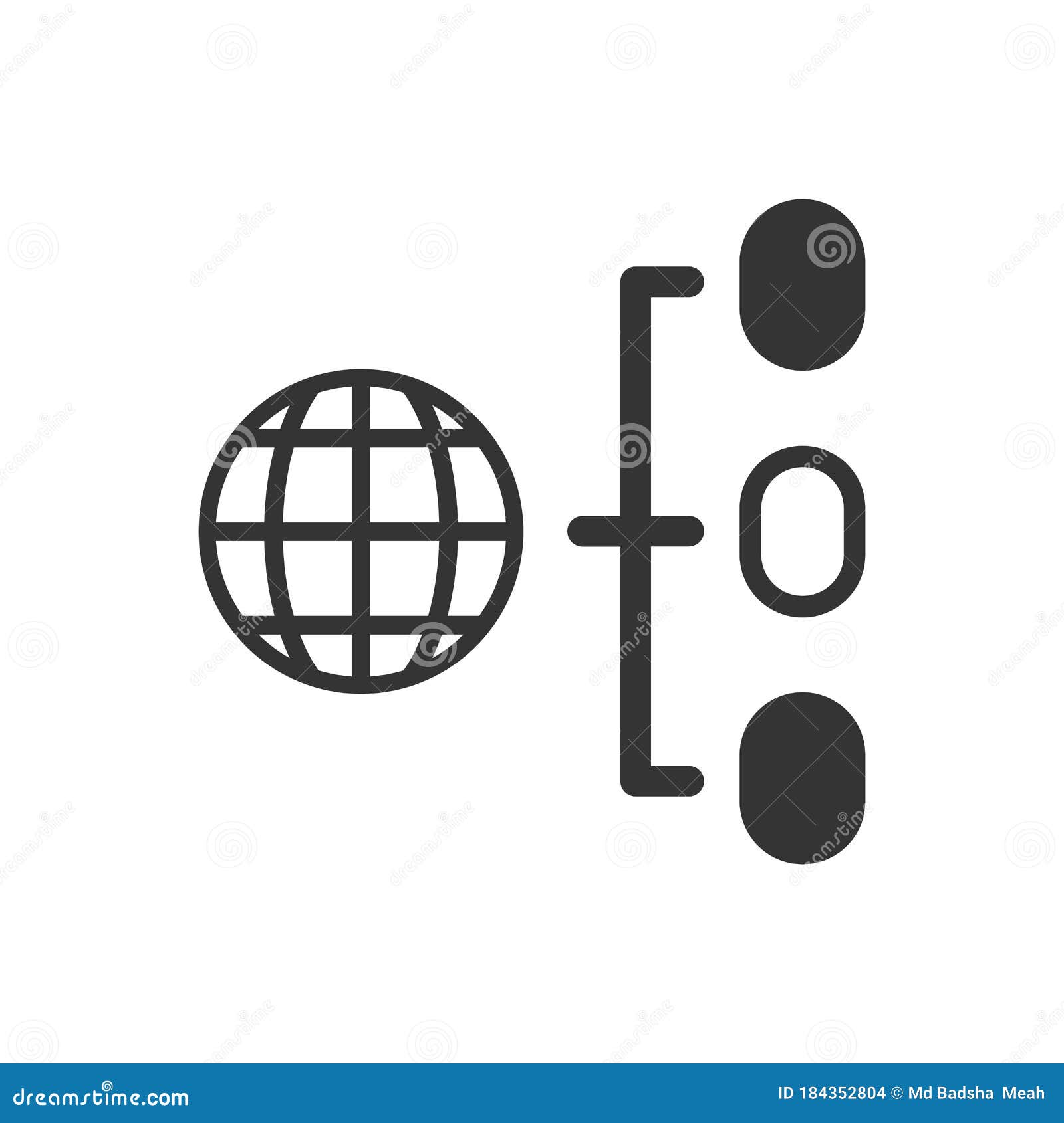 Network distribution icon stock vector. Illustration of distribution ...