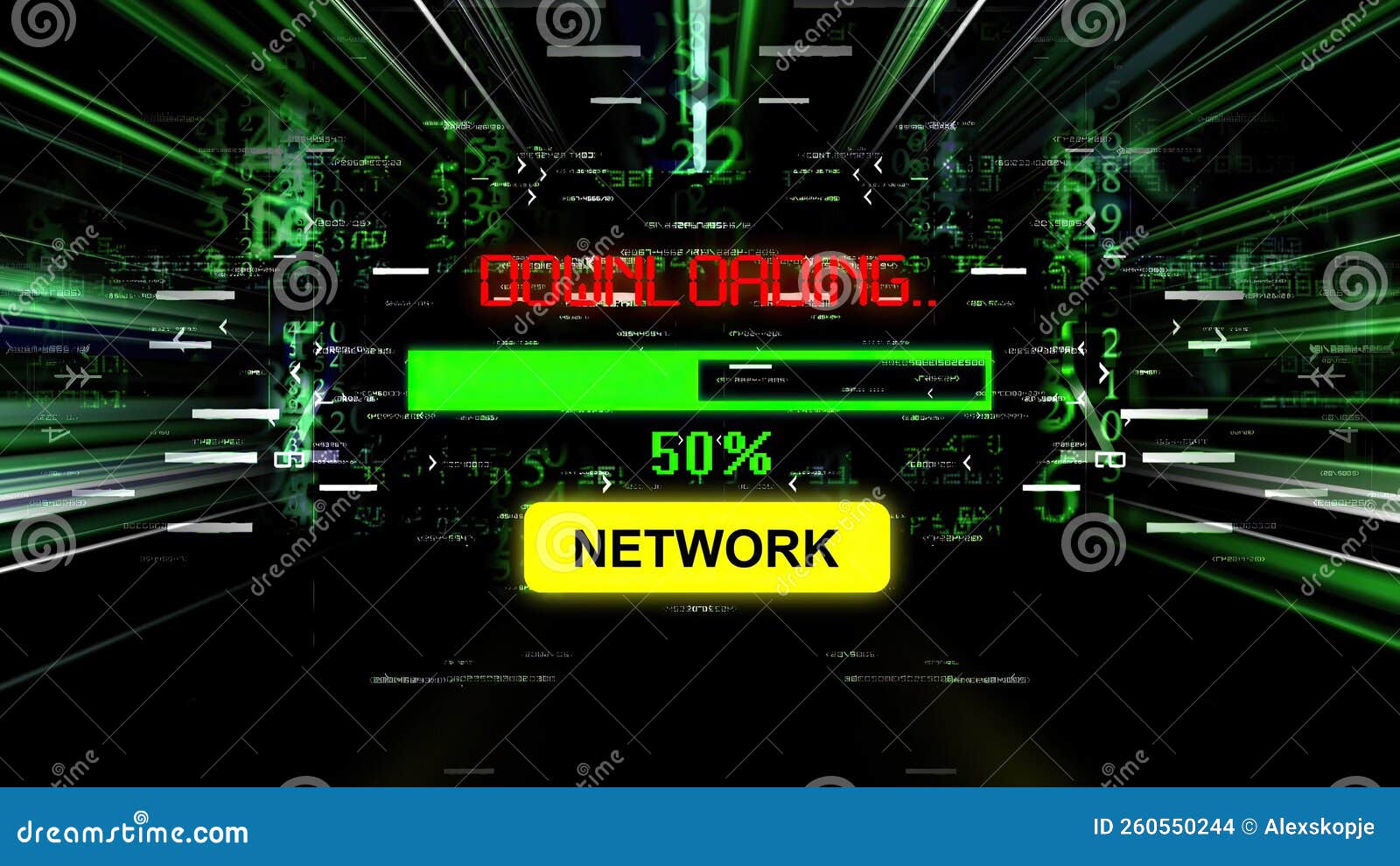 Network Download Progress Bar on the Screen Stock Illustration ...