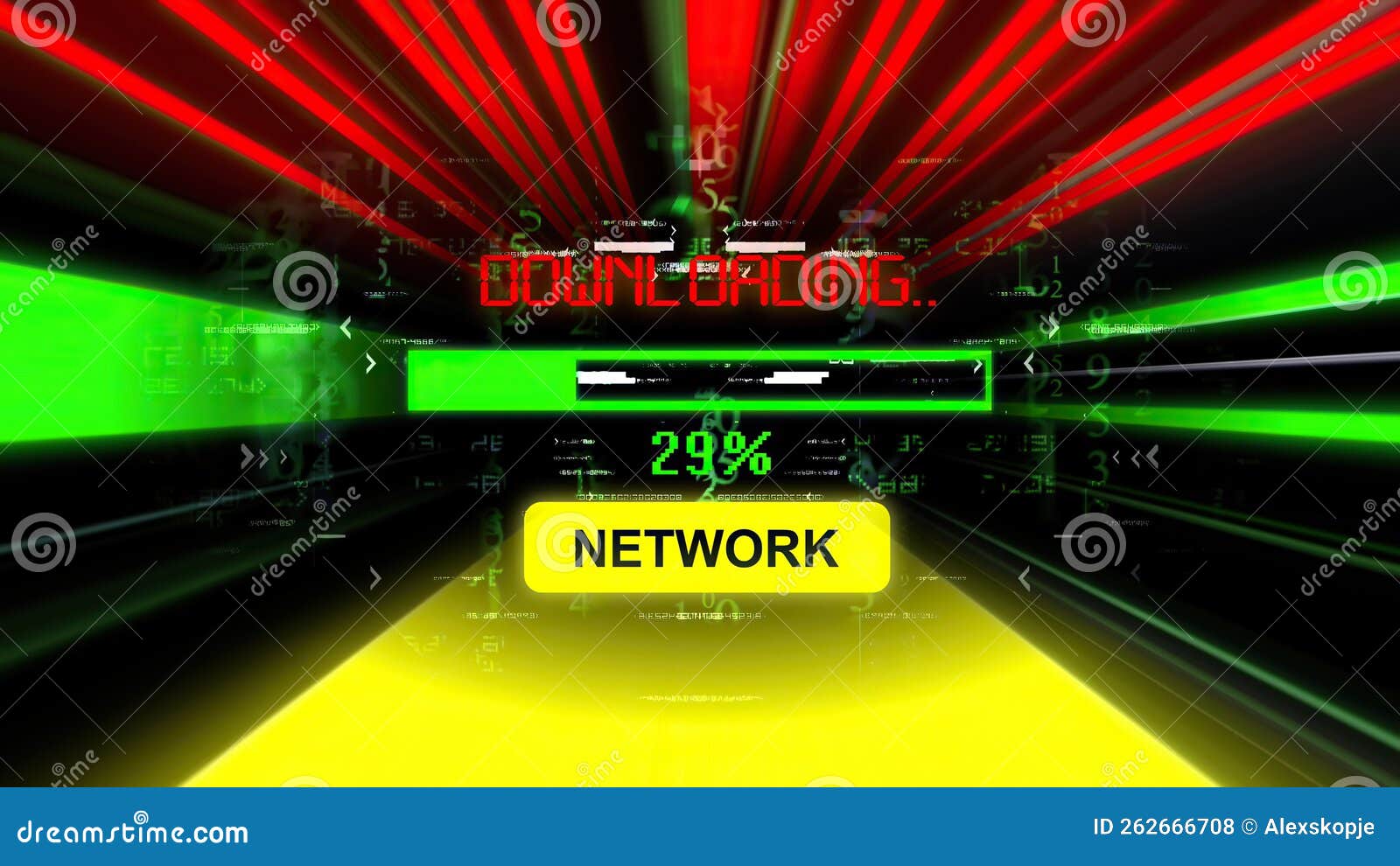 Network Download Progress Bar on the Screen Stock Illustration ...