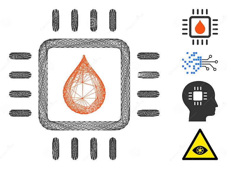 Network Drop Analysis Chip Vector Mesh Stock Vector - Illustration of ...