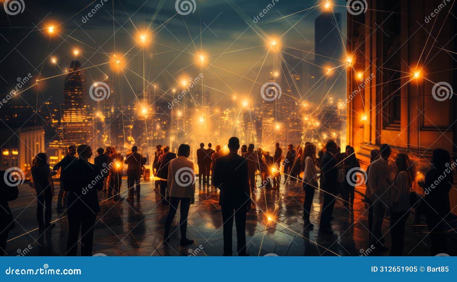 Network Dynamics Visual Representation of People Interconnected Stock ...