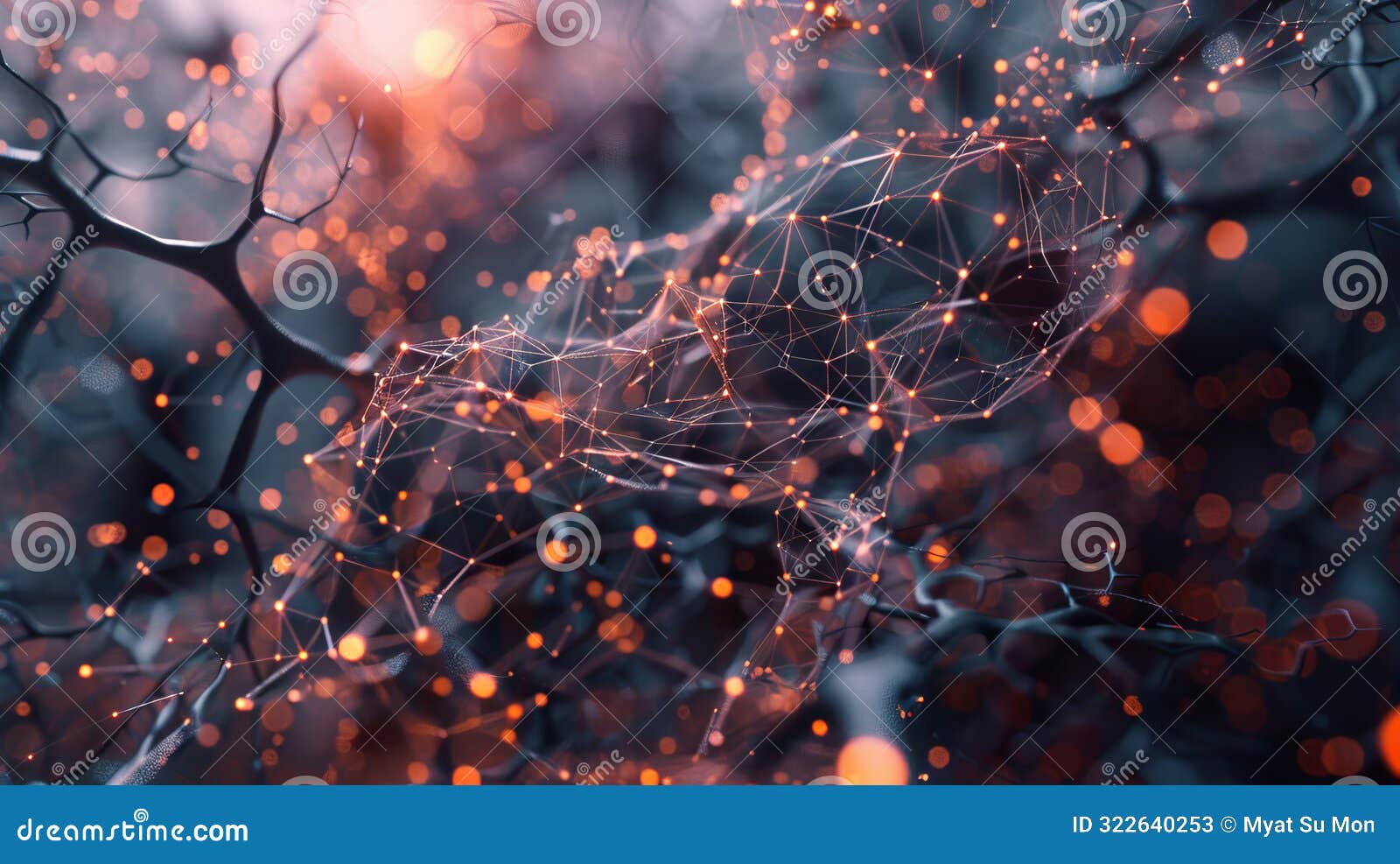 Network Effect Abstract Background Stock Illustration - Illustration of ...