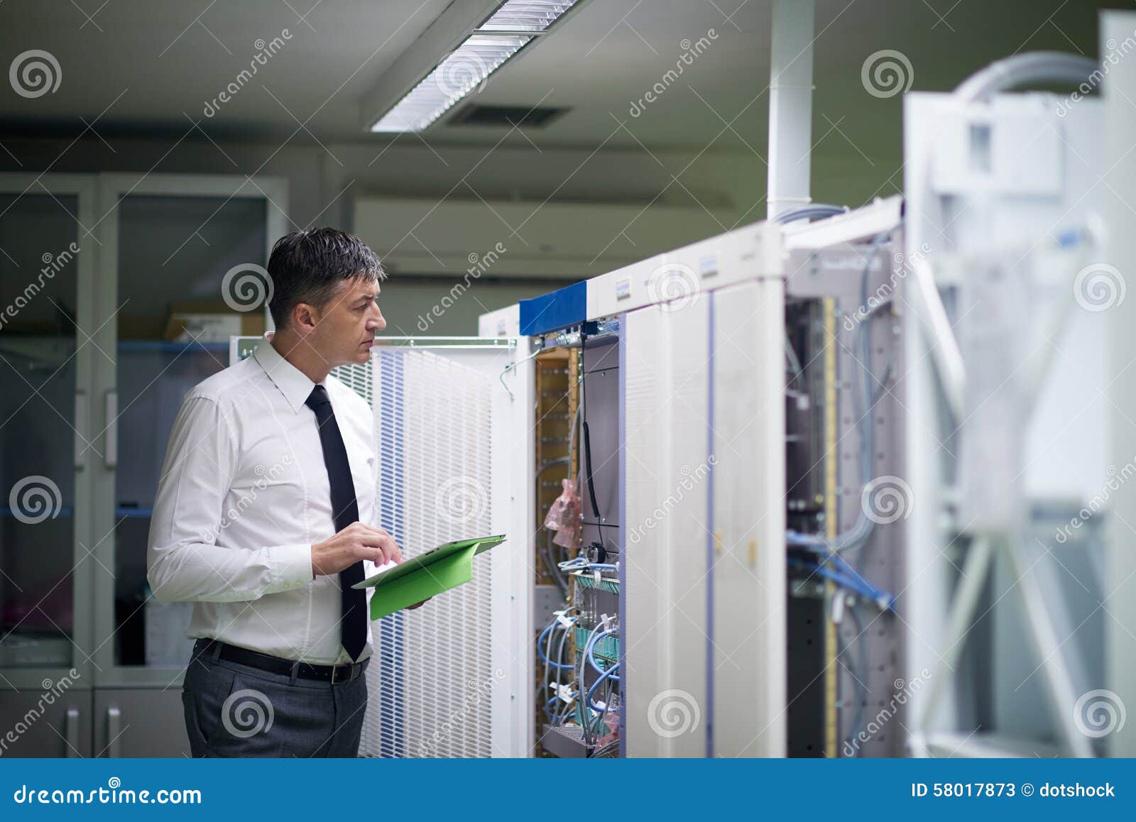 Network Engineer Working in Server Room Stock Image - Image of fashion ...