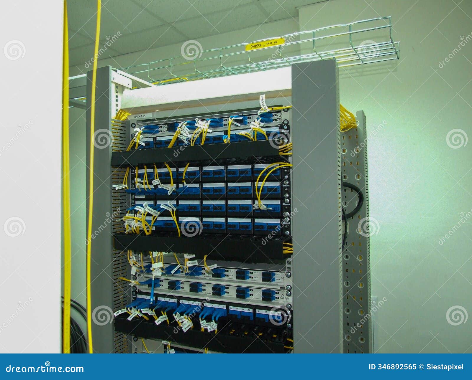 Network Equipment Setup in a Data Center Room Stock Image - Image of ...