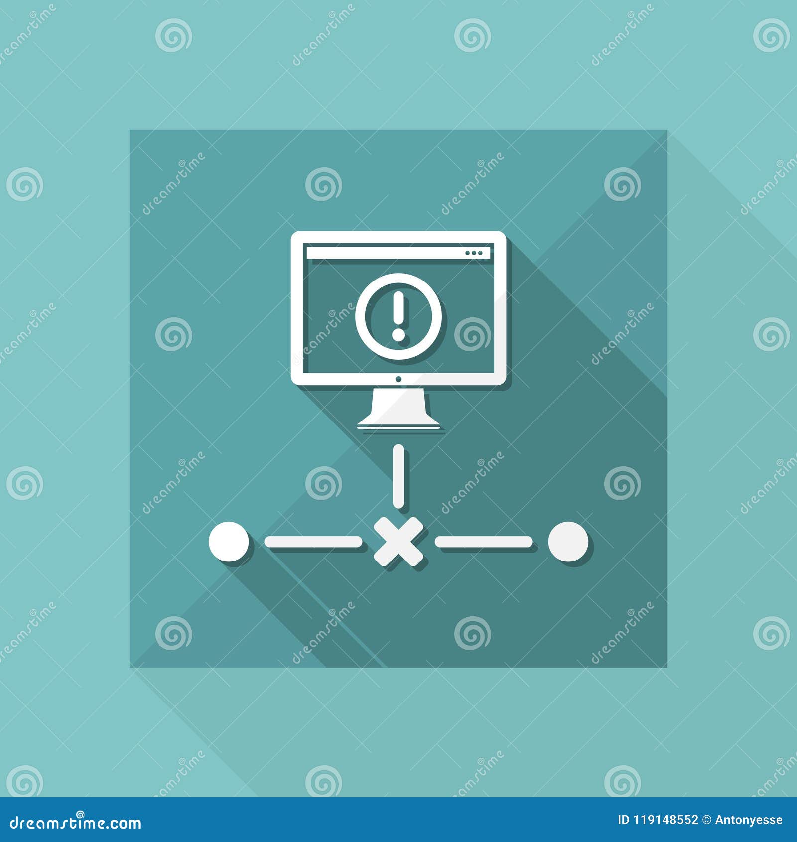 Network Error - Flat Minimal Icon Stock Vector - Illustration of ...