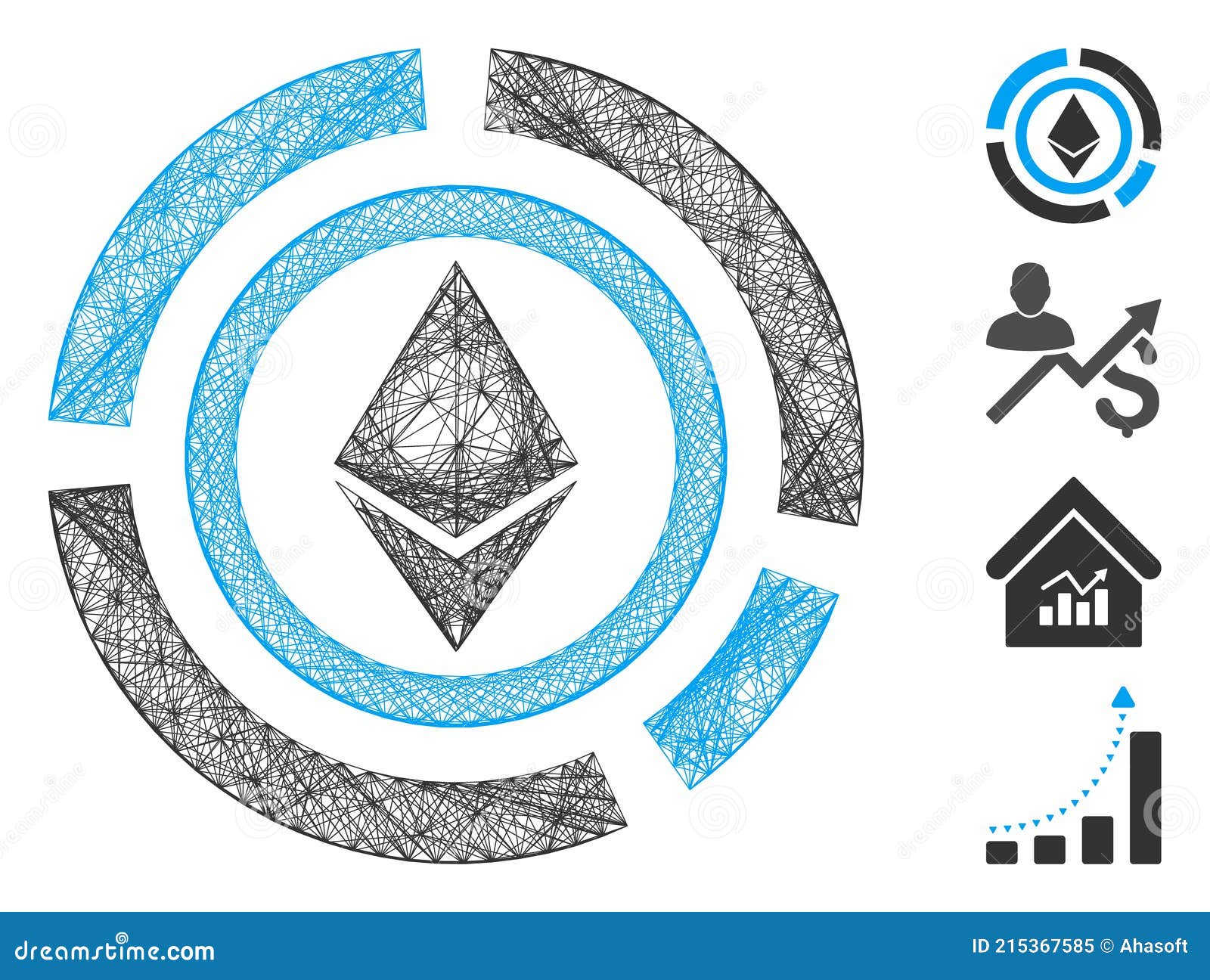 Network Ethereum Diagram Vector Mesh Stock Vector - Illustration of ...