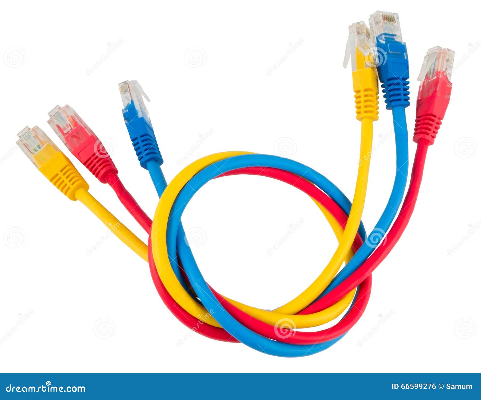 LAN Network Ethernet Cable Wire RJ45 Isolated On White Background ...
