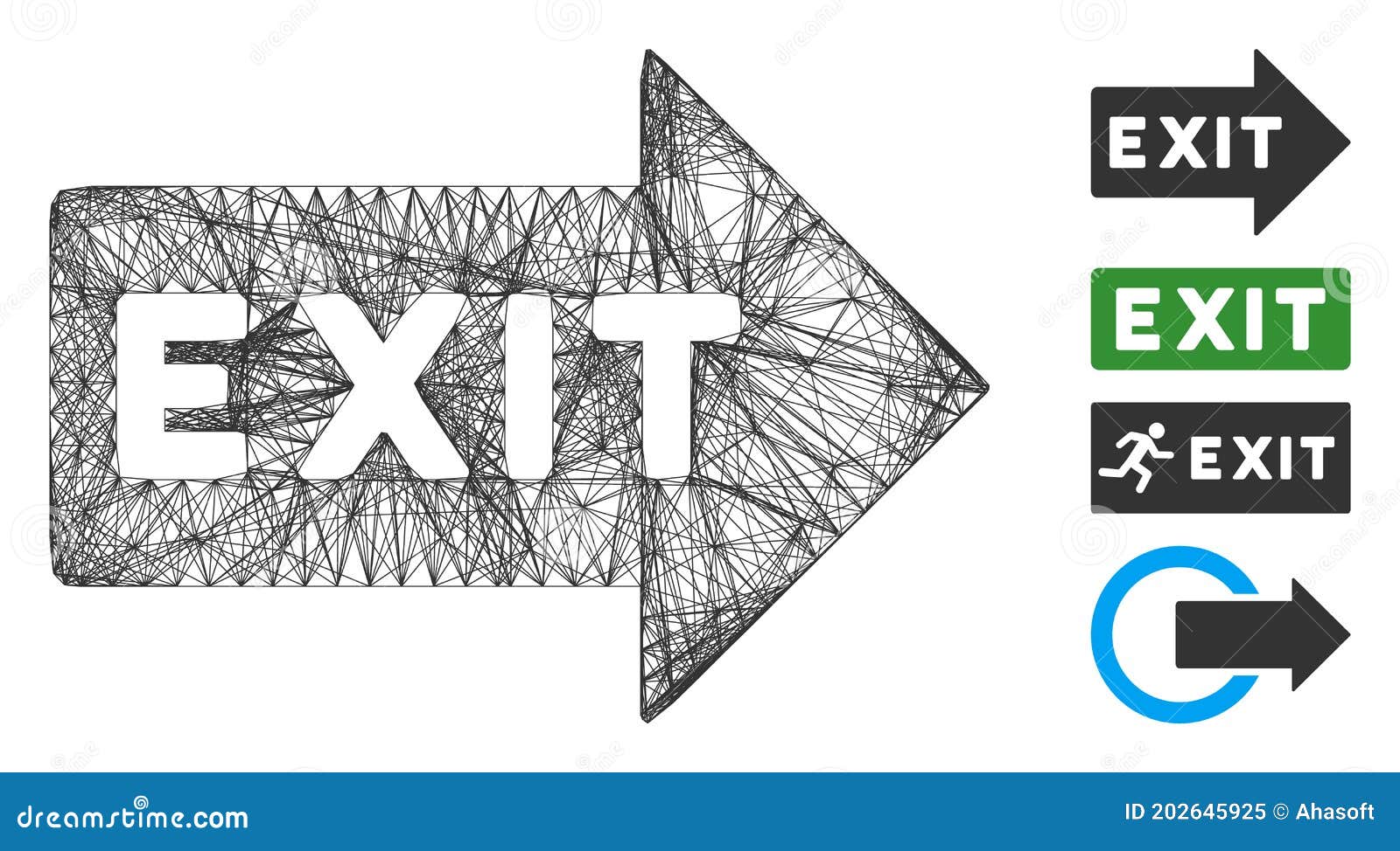 Network Exit Arrow Vector Mesh Stock Vector - Illustration of collage ...
