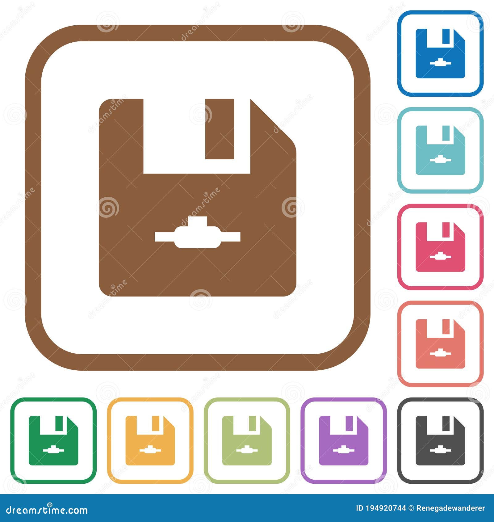 Network file simple icons stock vector. Illustration of floppy - 194920744