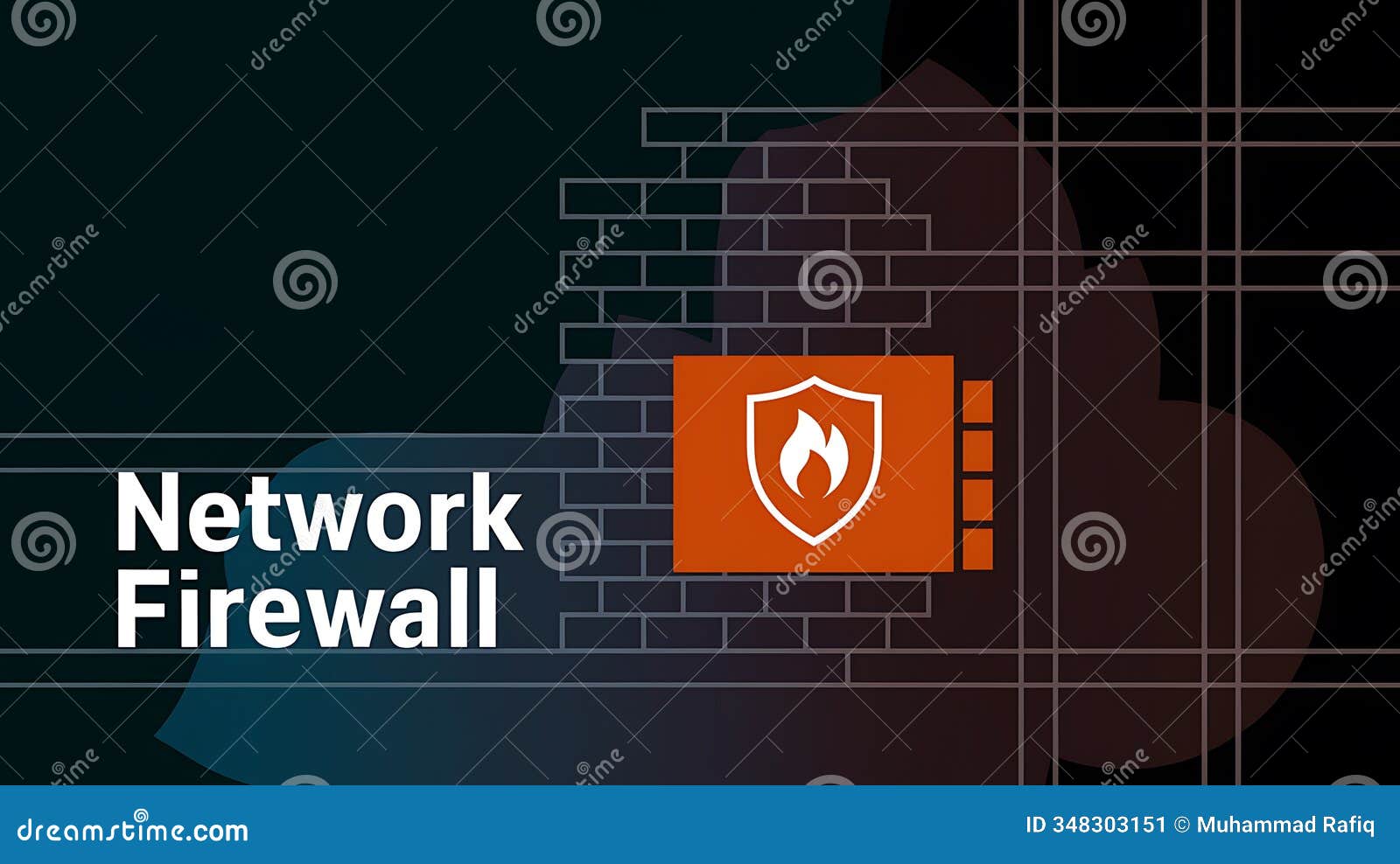 Illustration of Network Firewall Stock Illustration - Illustration of ...