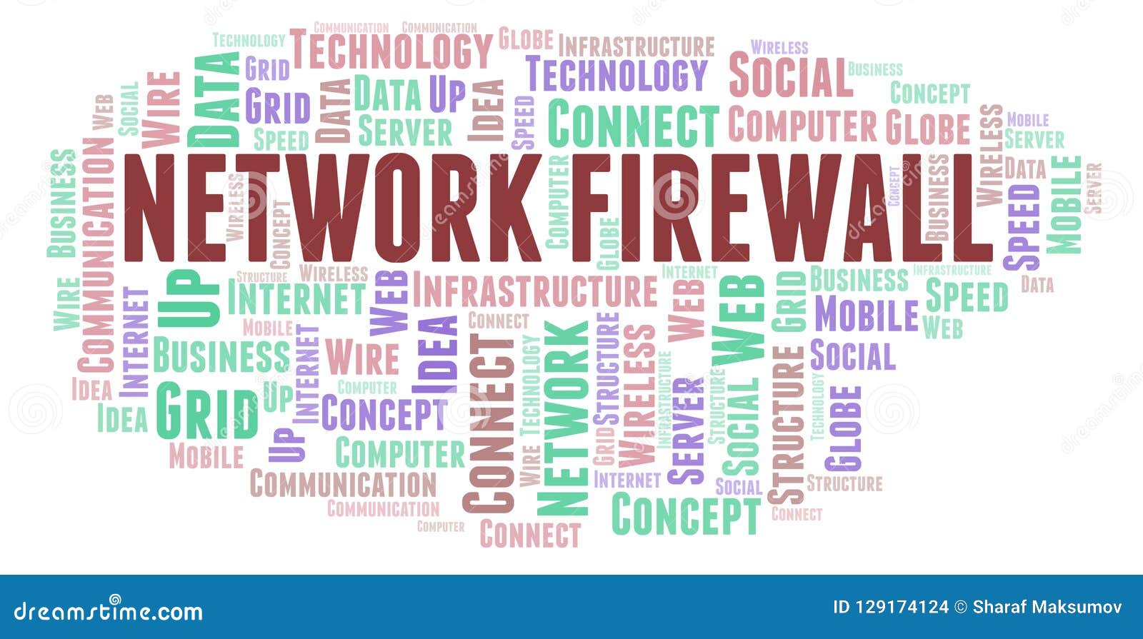 Network Firewall Word Cloud. Stock Illustration - Illustration of ...