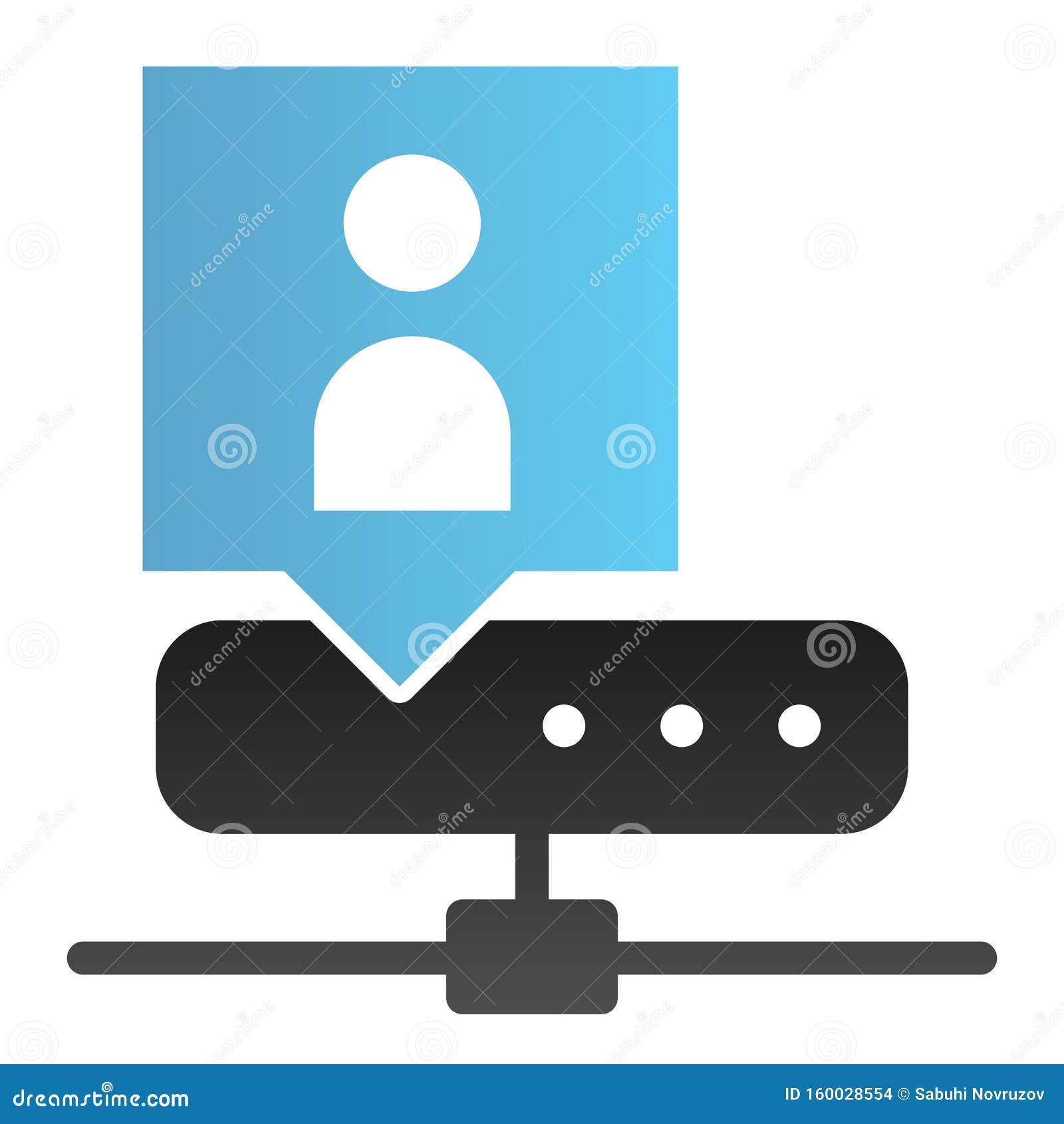 Network Flat Icon. Server Administrator Color Icons in Trendy Flat ...