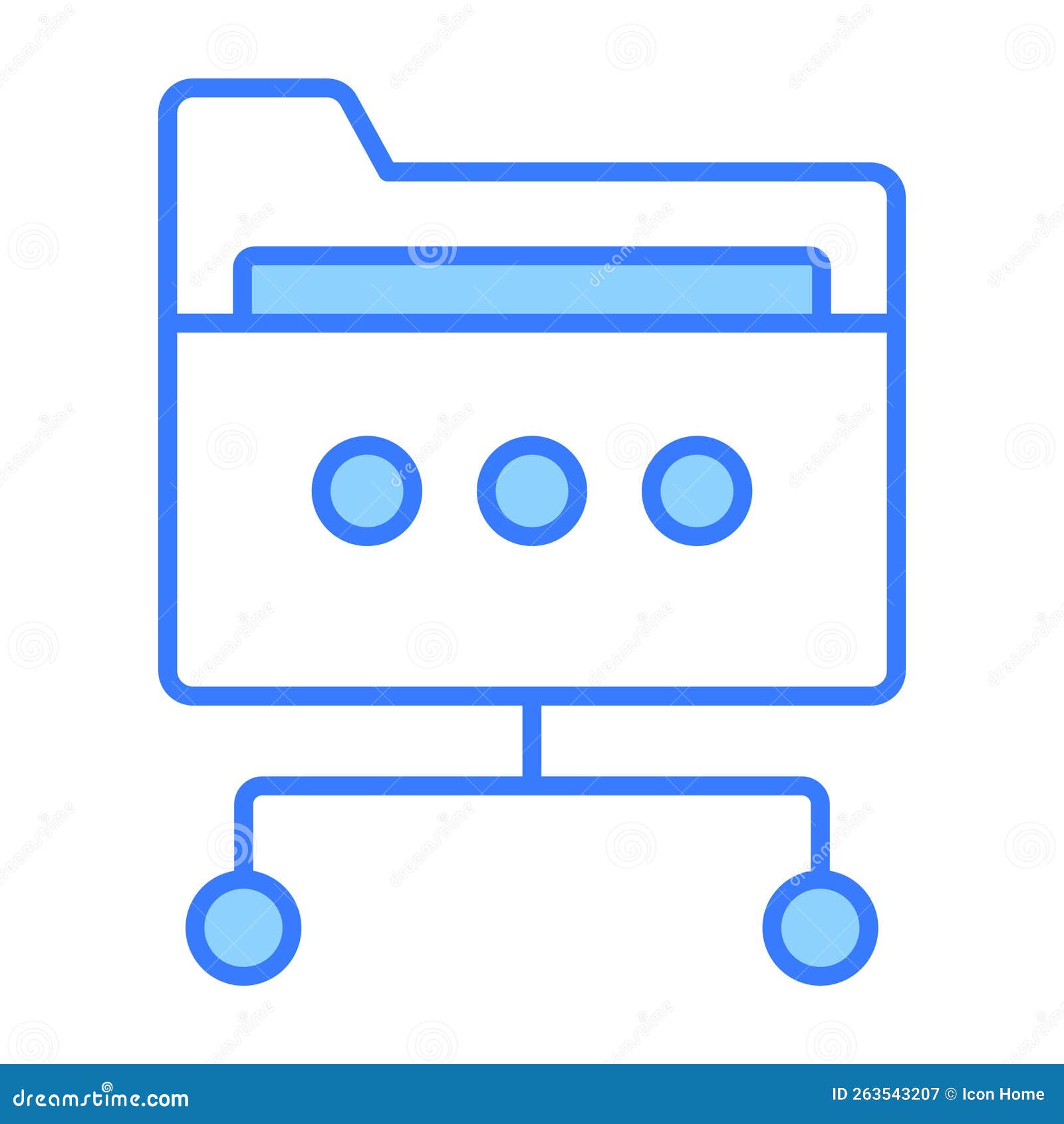 Network Folder Icon Modern Illustration Stock Vector - Illustration of ...
