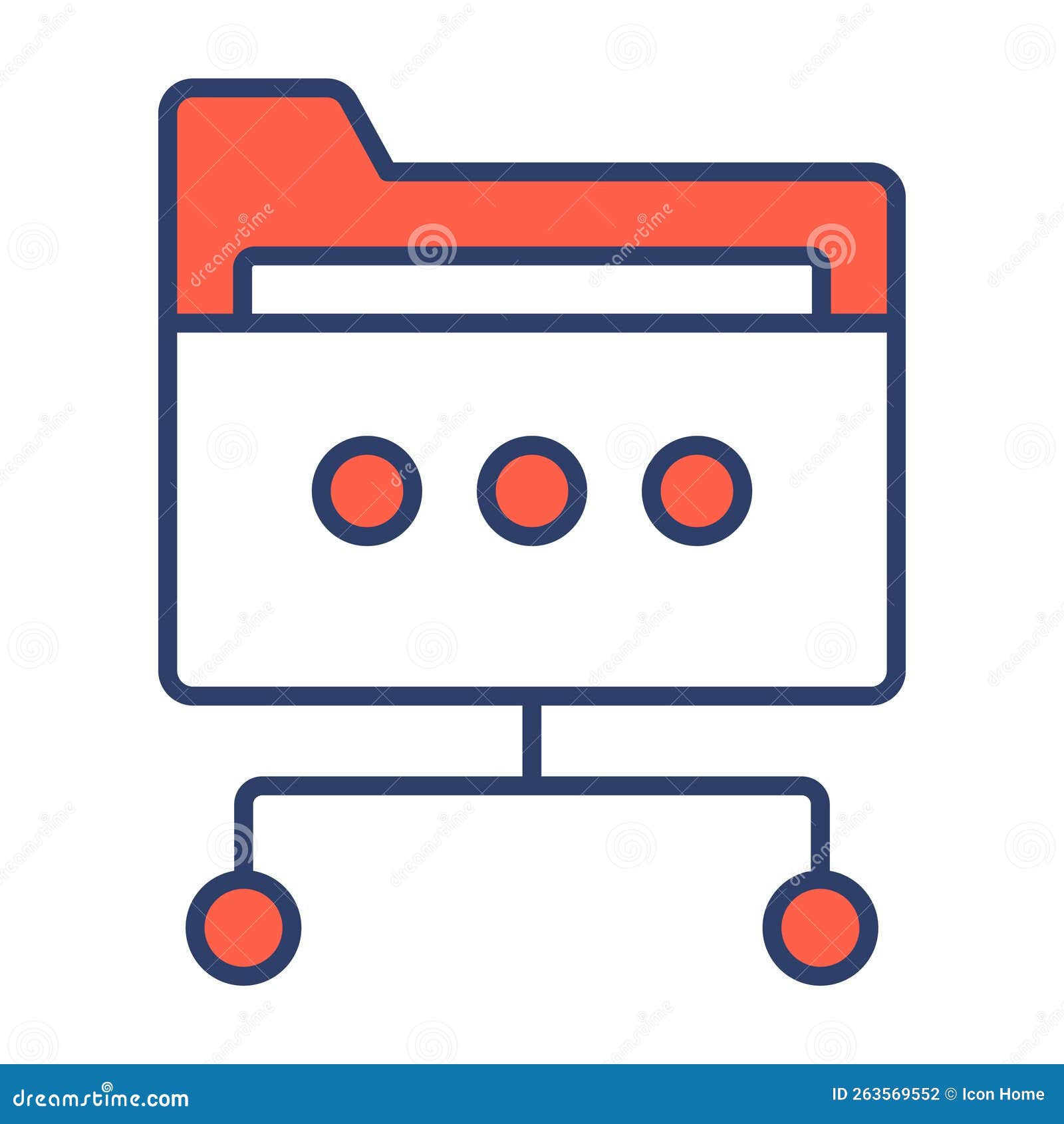 Network Folder Icon Modern Illustration Stock Vector - Illustration of ...