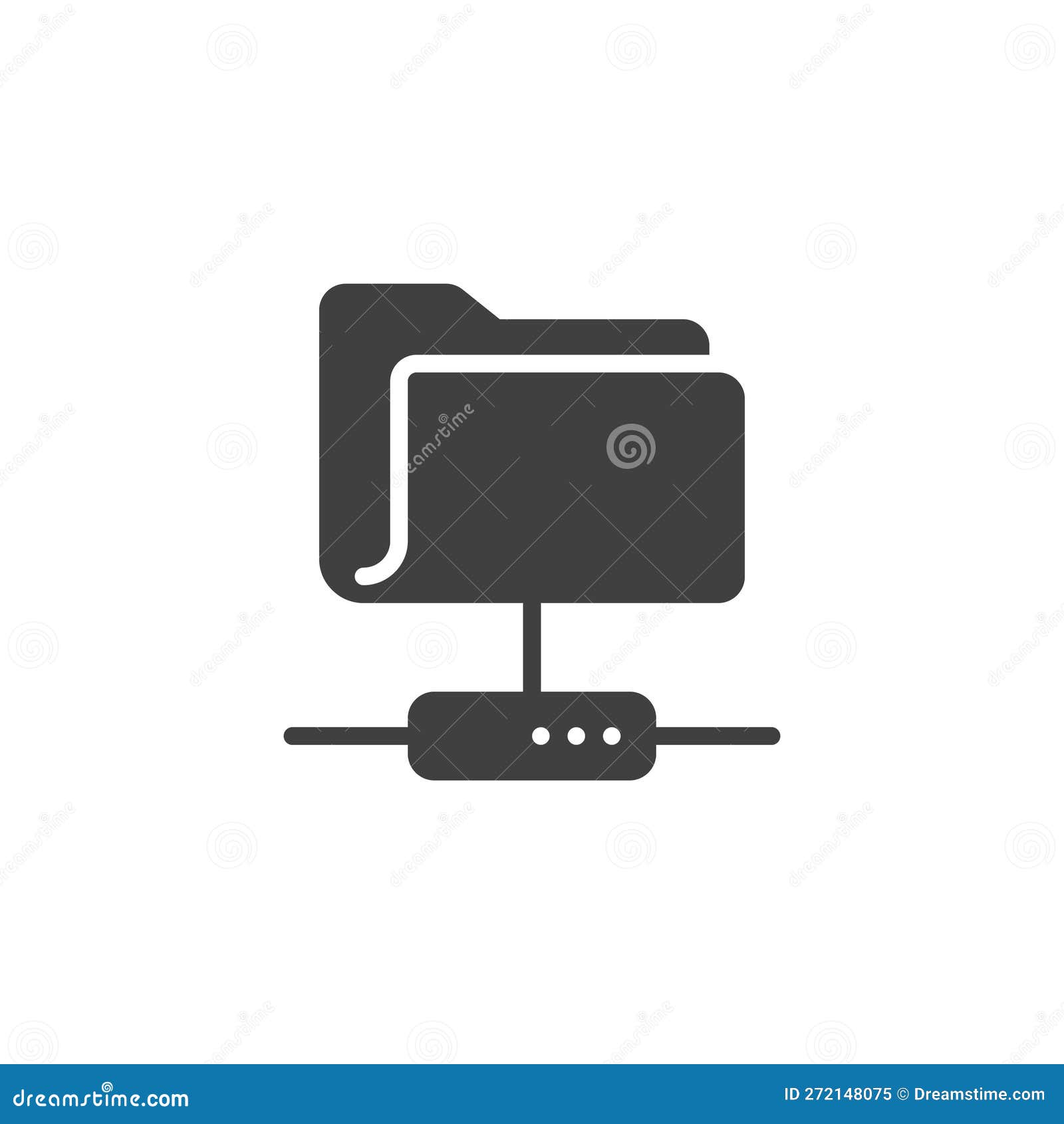 Network folder vector icon stock vector. Illustration of single - 272148075