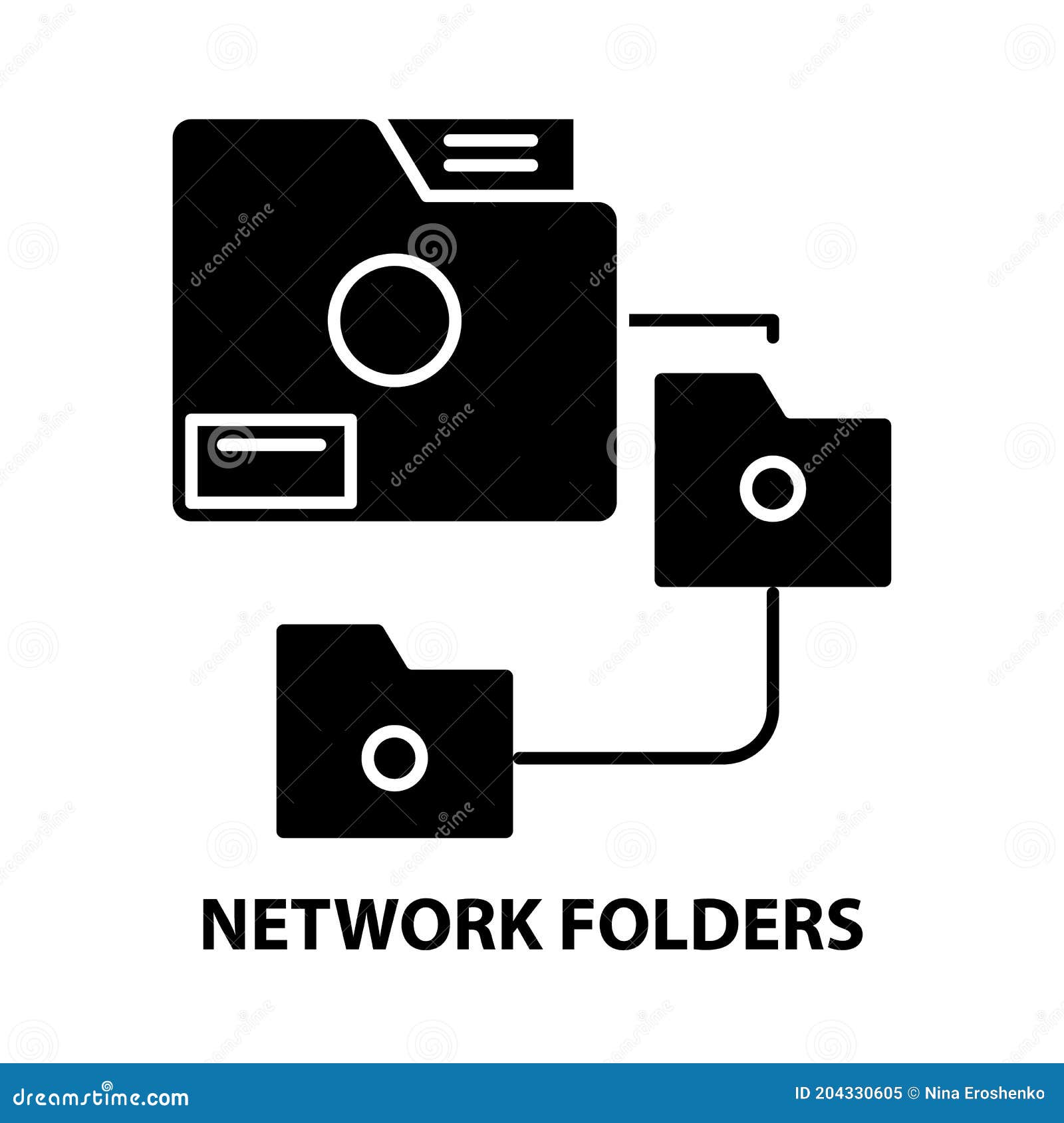 Network Folders Icon Vector | CartoonDealer.com #107269981