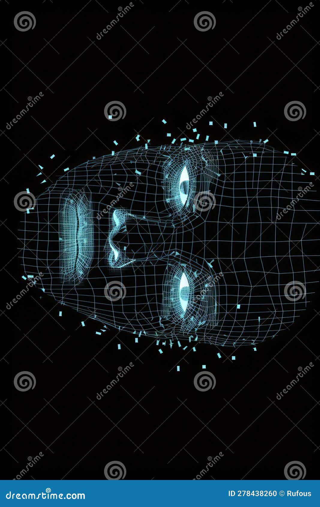 Network Forming AI Human Face. Technology and Robotics Concept Stock ...
