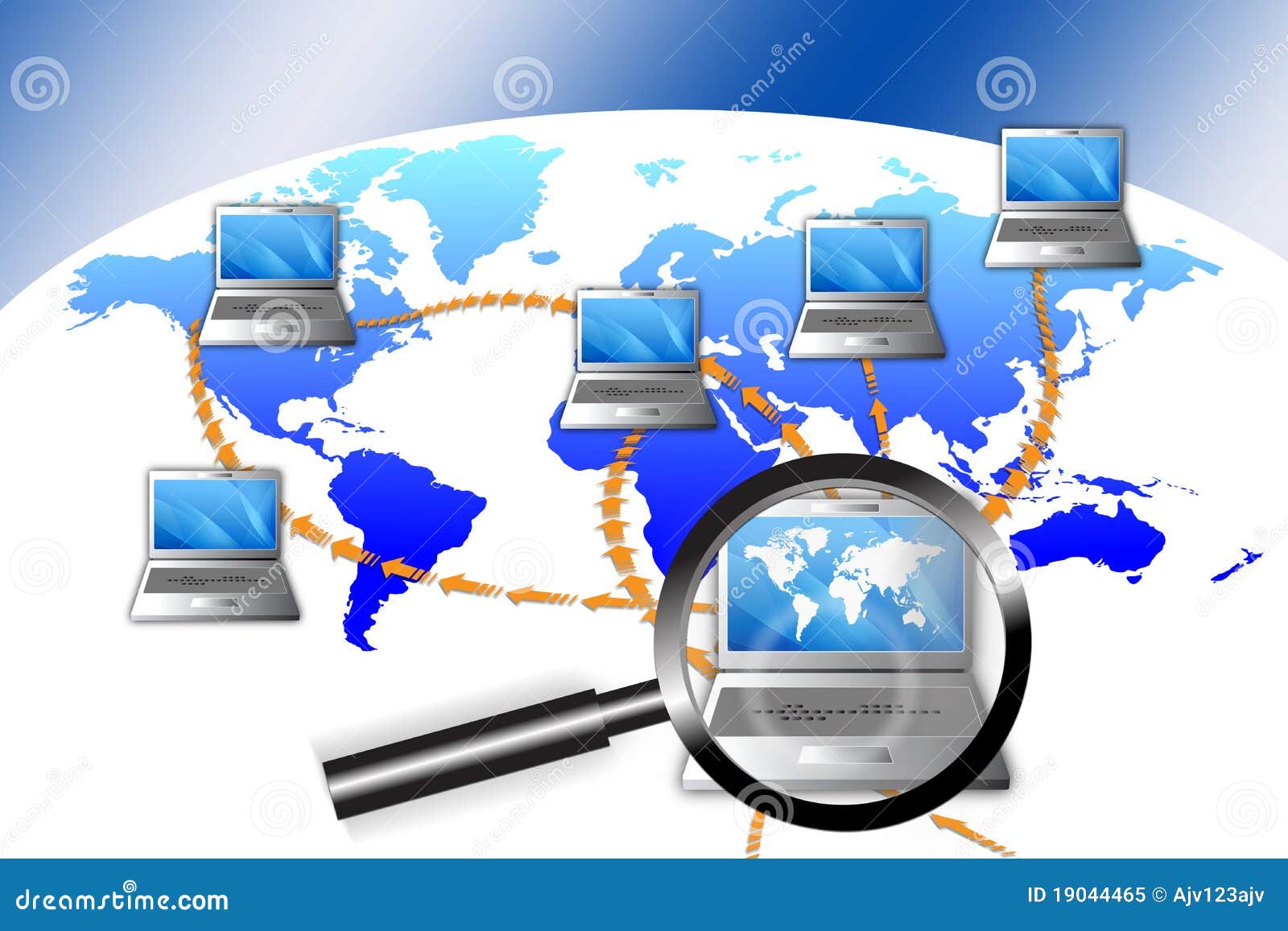 Network Fraud Investigation Stock Illustration - Illustration of planet ...