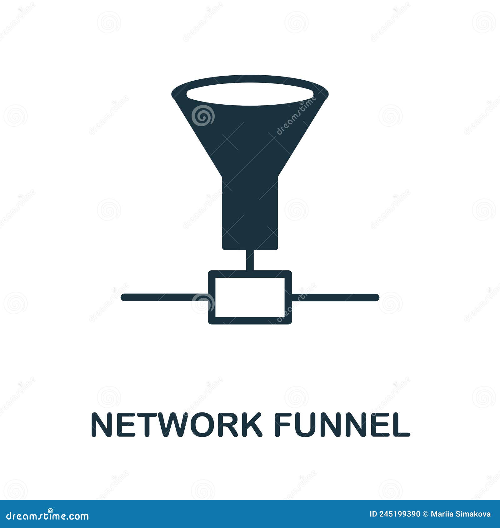 Network Funnel Flat Icon. Colored Element Sign from Internet Security ...