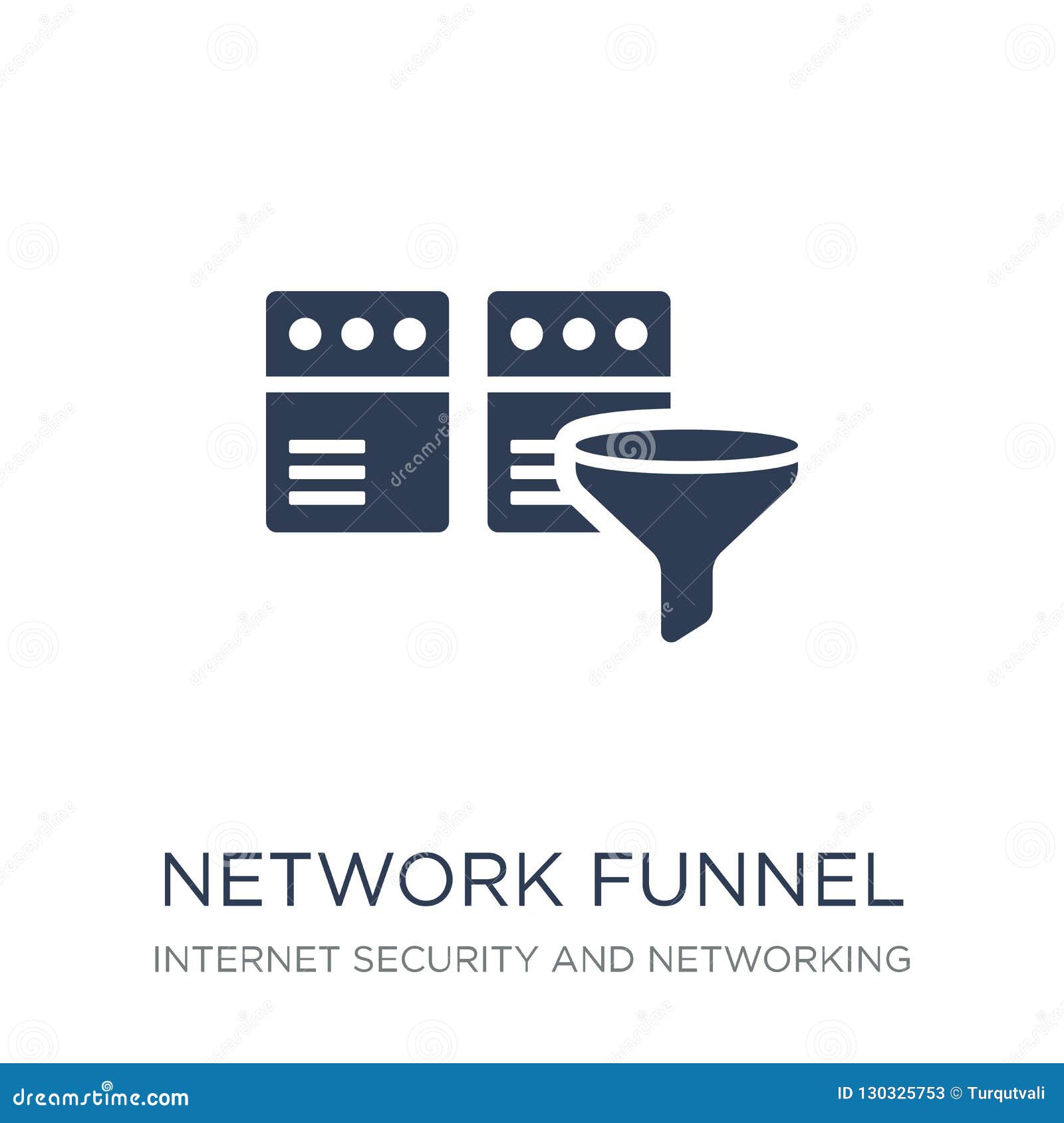 Network Funnel Icon. Trendy Flat Vector Network Funnel Icon on W Stock ...