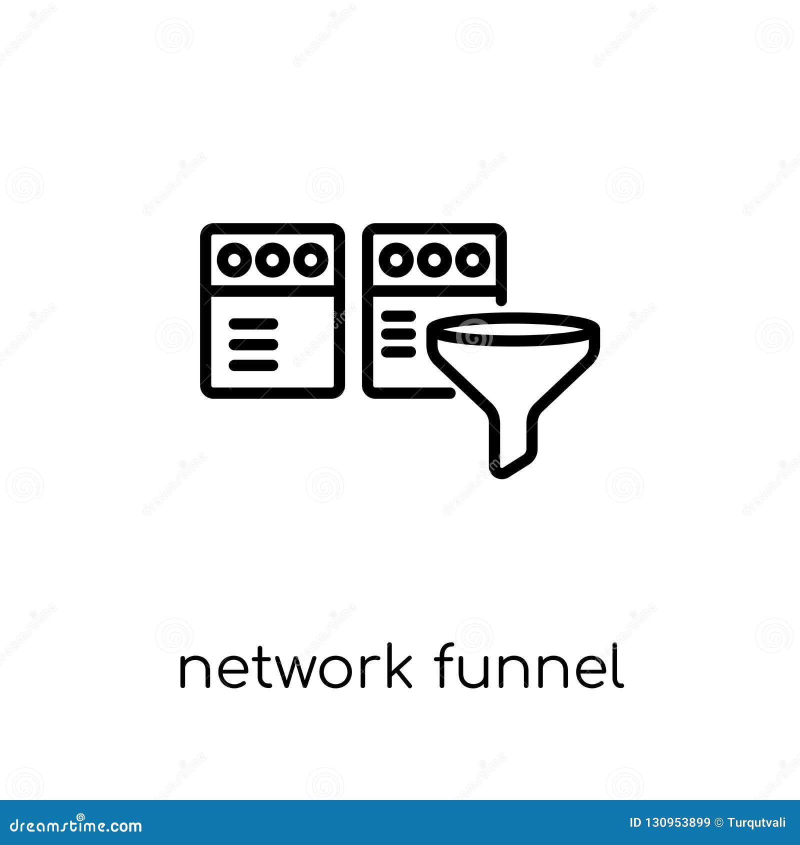 Network Funnel Icon. Trendy Modern Flat Linear Vector Network Funnel ...