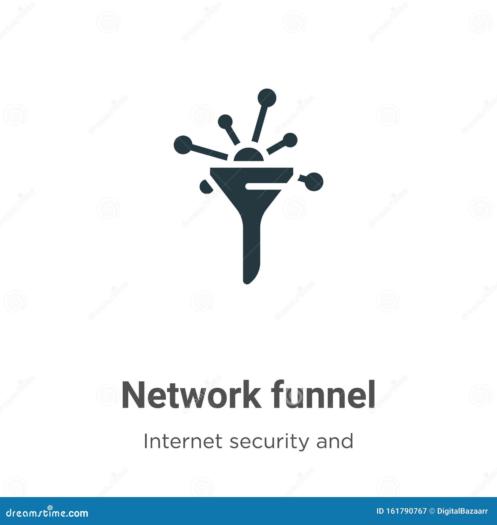 Network Funnel Vector Icon On White Background. Flat Vector Network ...