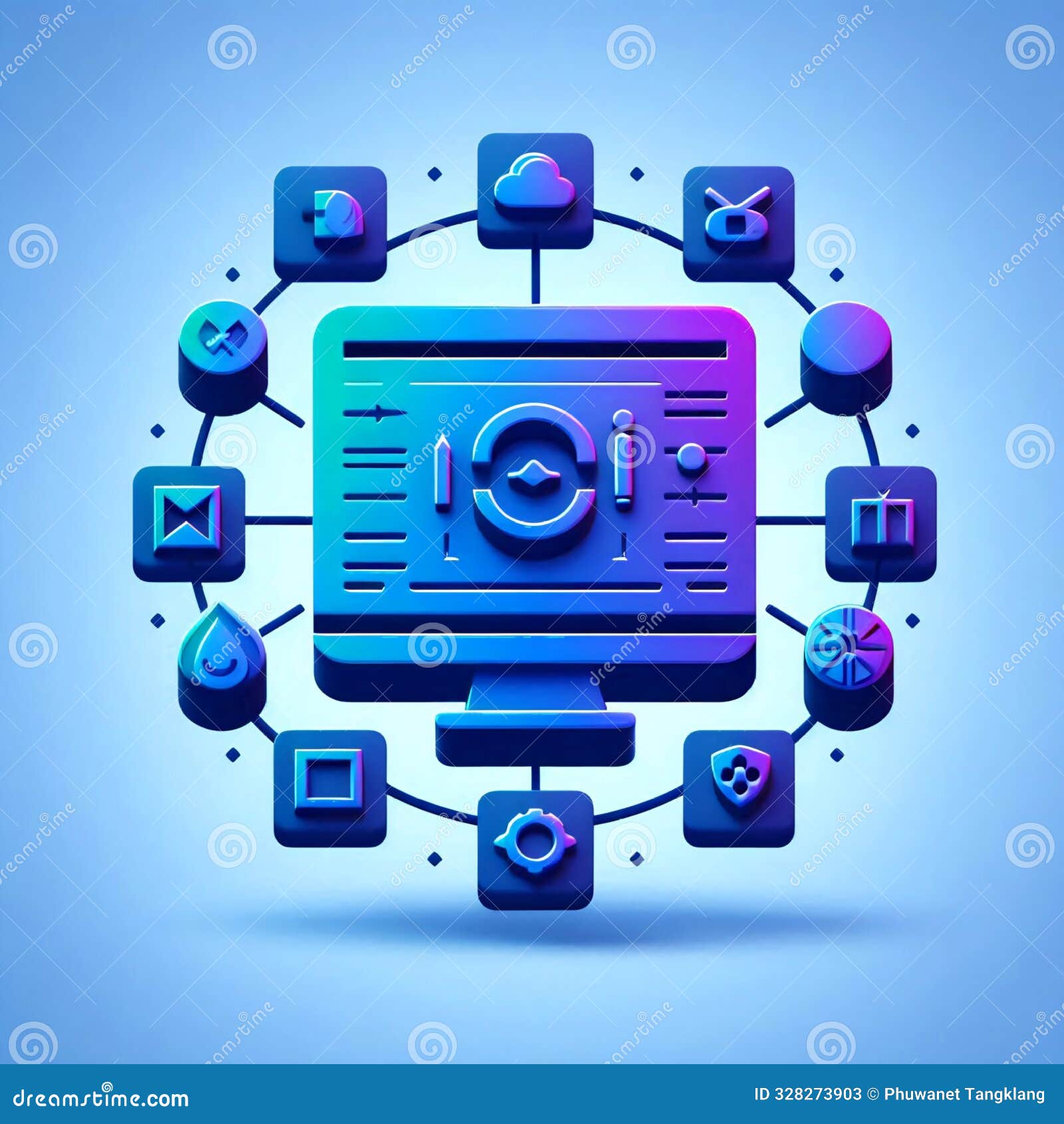 The Network of the Future: Cloud and Surrounding Technology: Stock ...