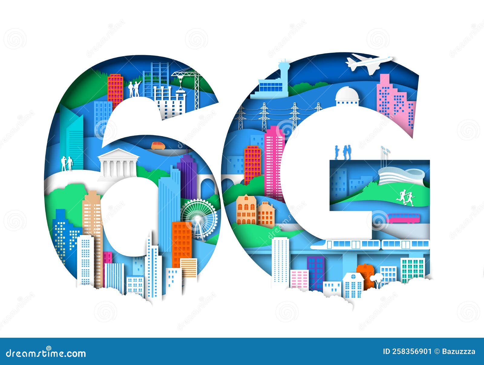 Network 6g Technology High Speed Connection Vector Stock Vector ...