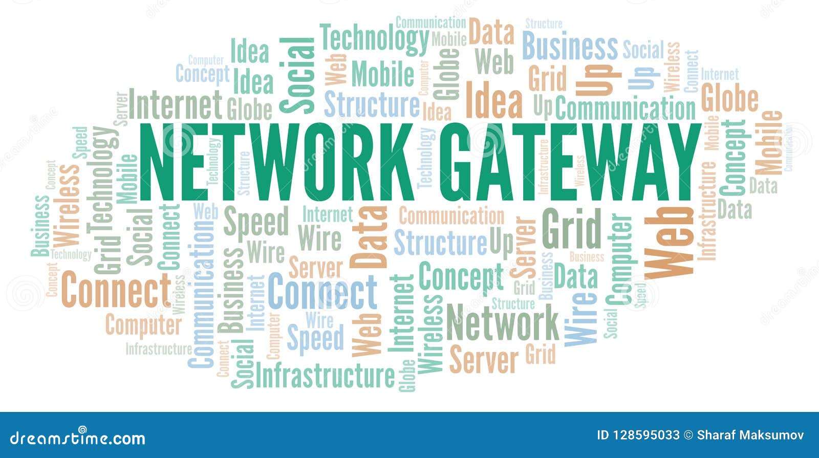 Network Gateway Word Cloud. Stock Illustration - Illustration of card ...