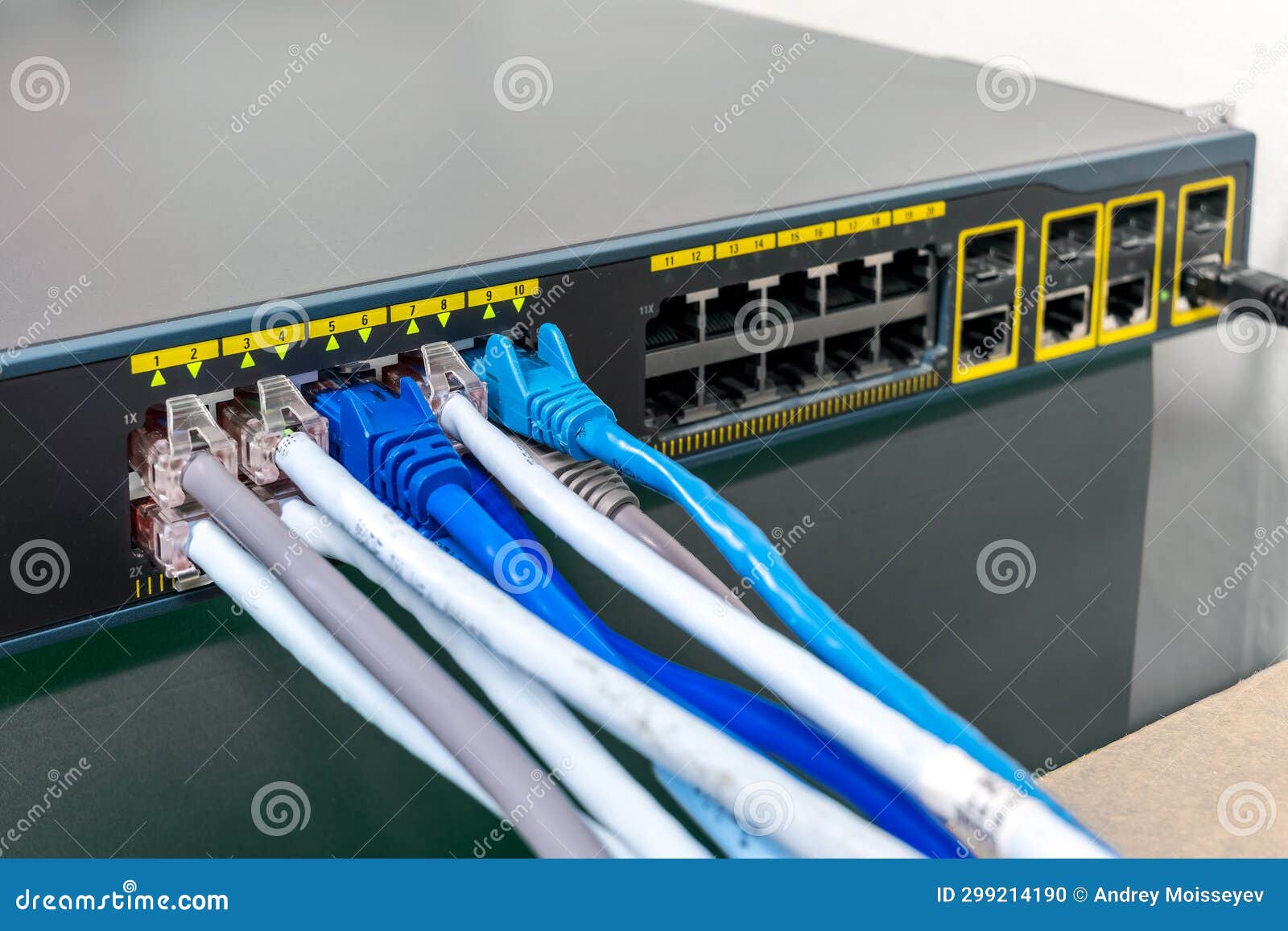 Network Gigabit Smart PoE Switch Stock Photo - Image of center, rj45 ...